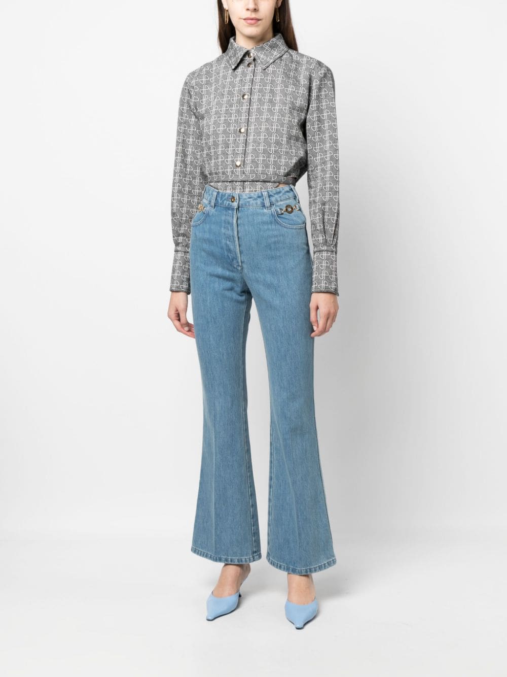 PATOU Belt-Loop Flared Jeans