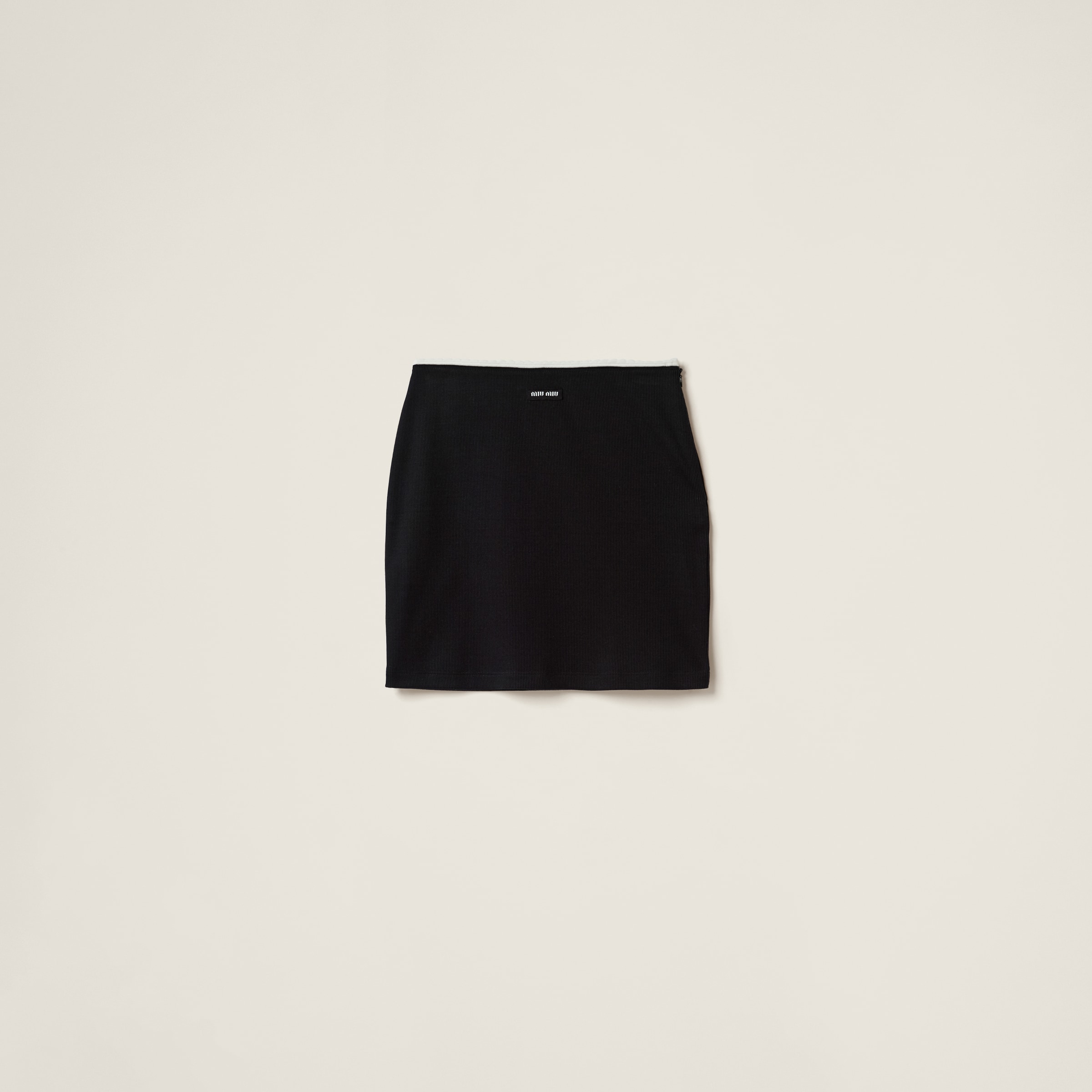 Miu Miu Cotton Skirt - Black | Editorialist