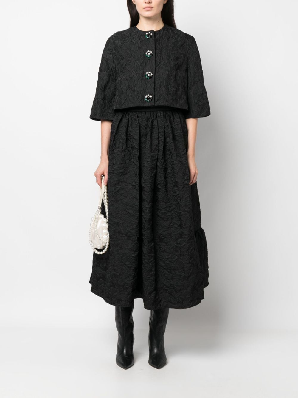 ERDEM ERDEM Textured Cropped Jacket