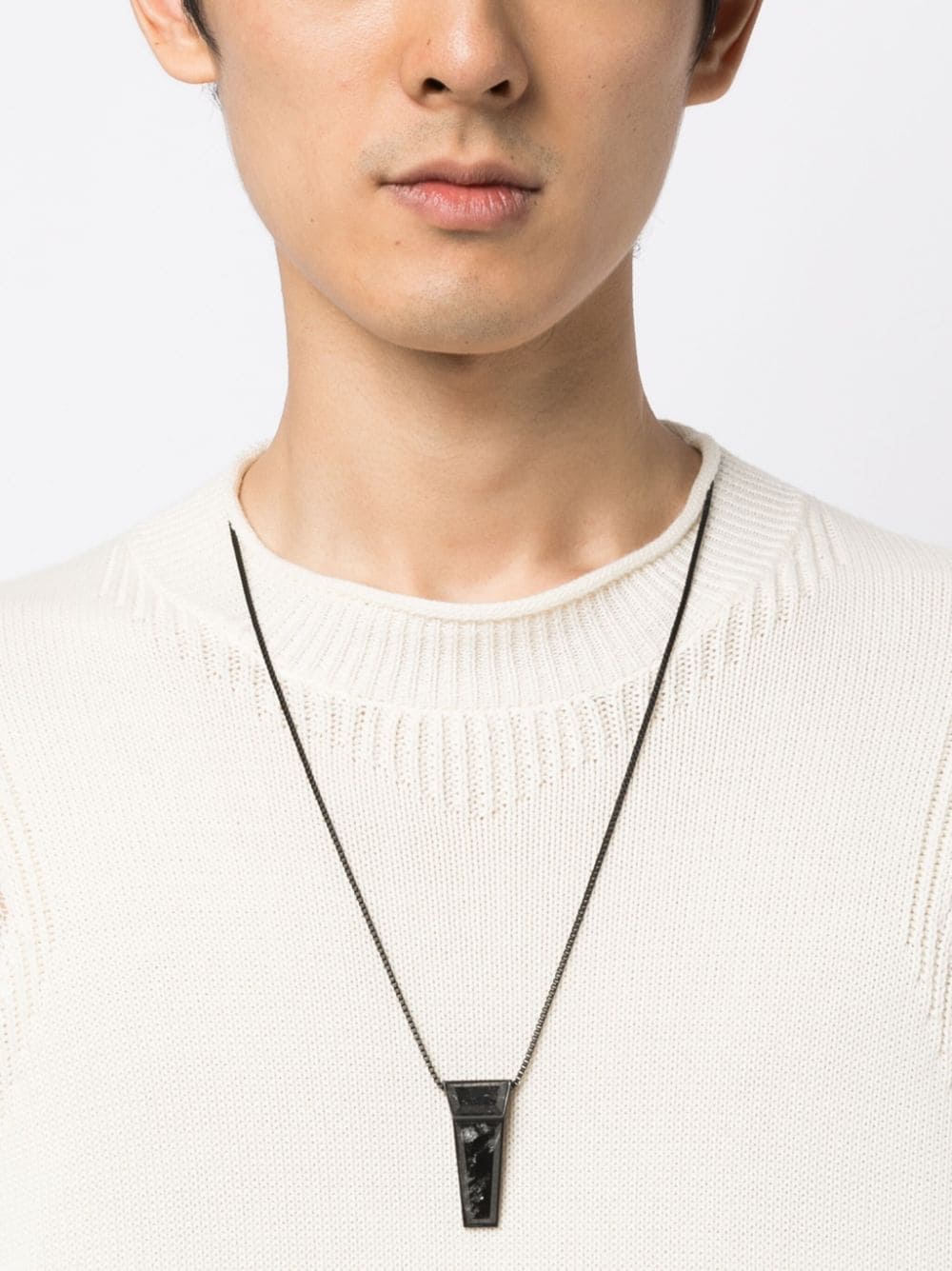 rick owens Crystal trunk charm ネックレス Rick Owens Trunk Crystal Charm Necklace In Black - 10% Off