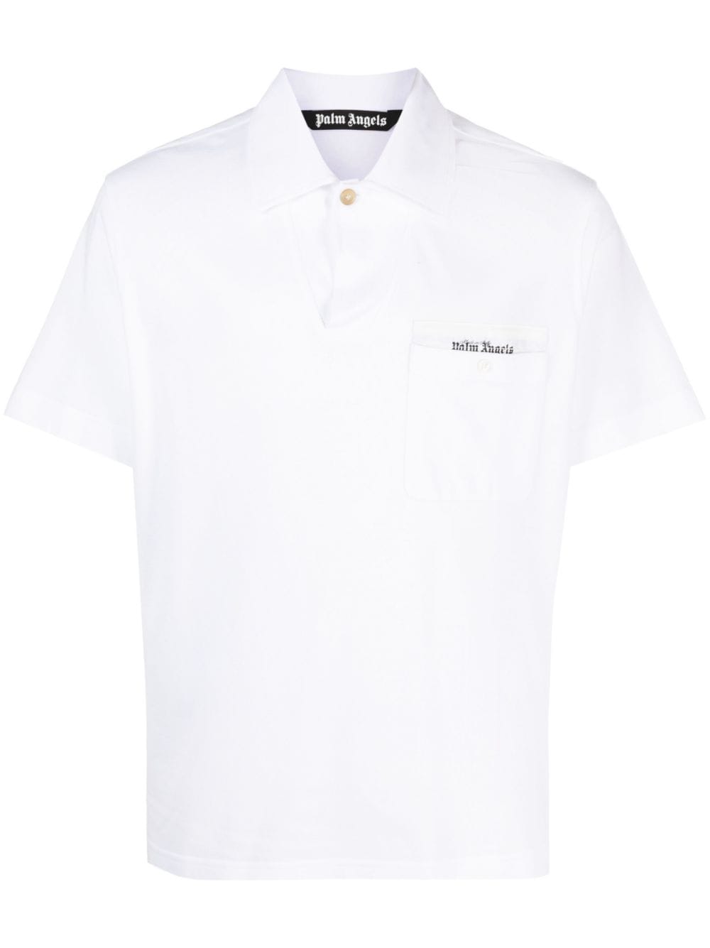 PALM ANGELS sartorial tape cotton polo shirt