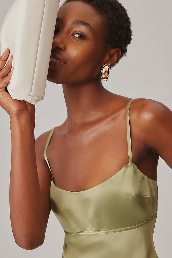 kailyn silk dress reformation Reformation Kailyn Silk Dress In Green - 66% Off