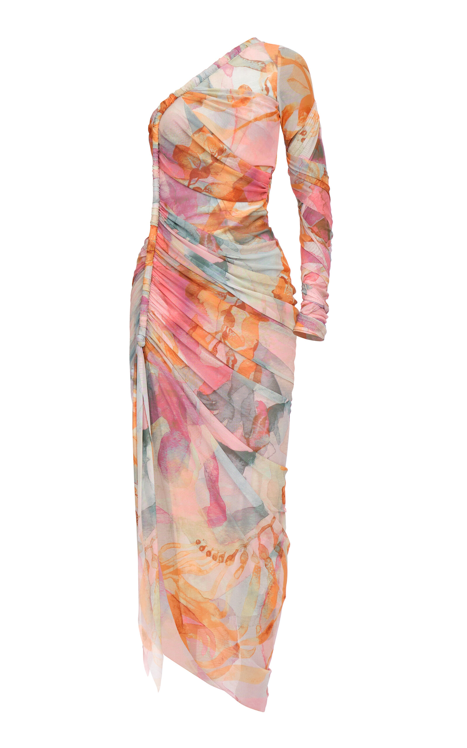 knee length dresses for ladies Andrea Iyamah Ratu Mesh Dress in Black main image 1