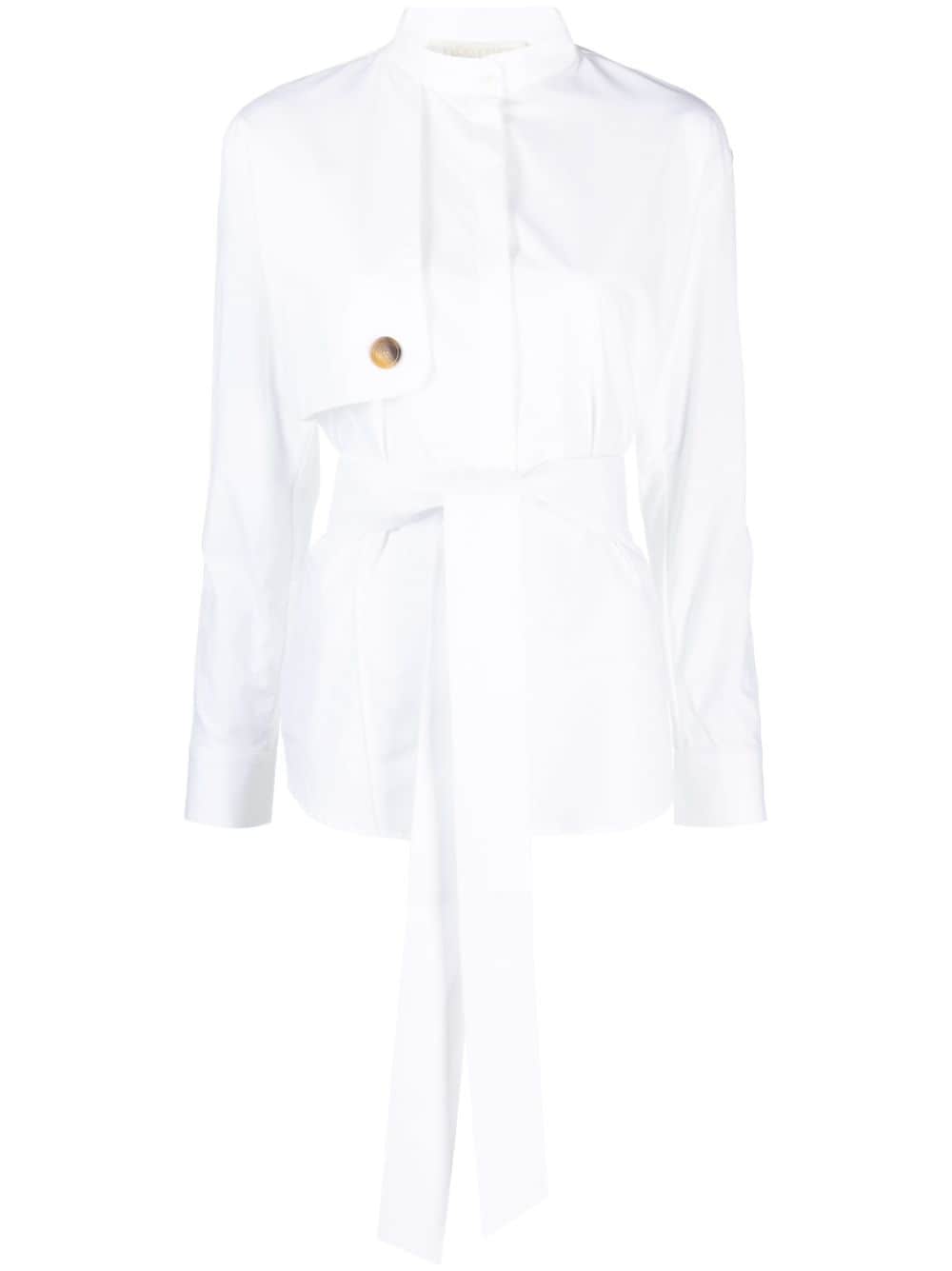 VERSACE Versace Long-Sleeved Shirt Dress with Medusa Button Detail