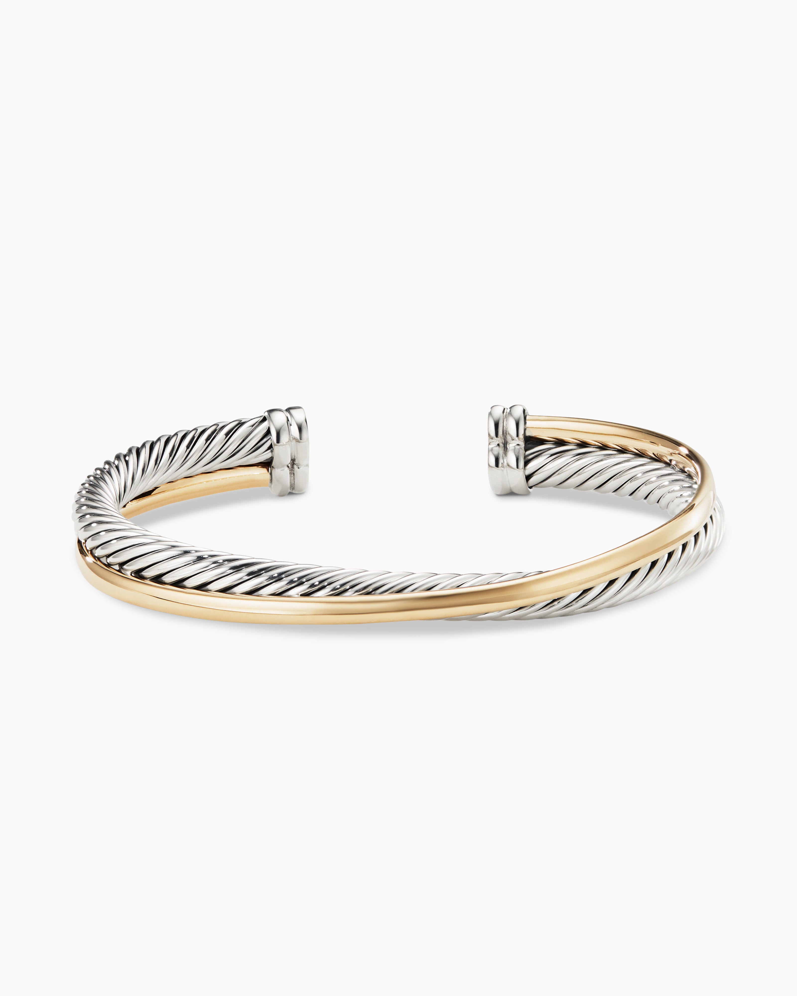 Yurman Bracelet Yurman Cable David Yurman Cleaning Service David Yurman  Crossover Cuff Bracelet Sterling Silver/18k Yellow Gold Editorialist
