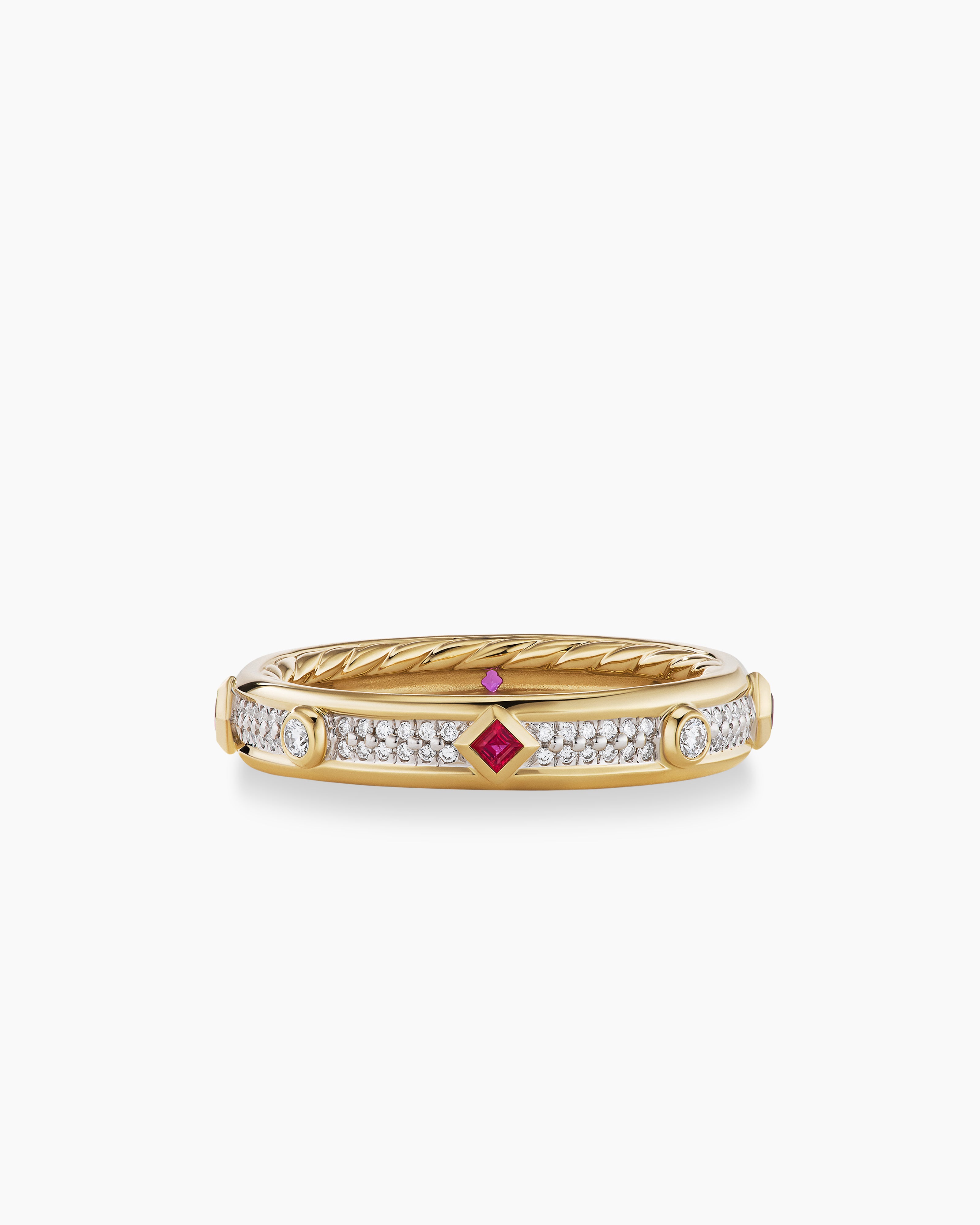 David Yurman Modern Renaissance® Band Ring In 18k Yellow Gold With ...