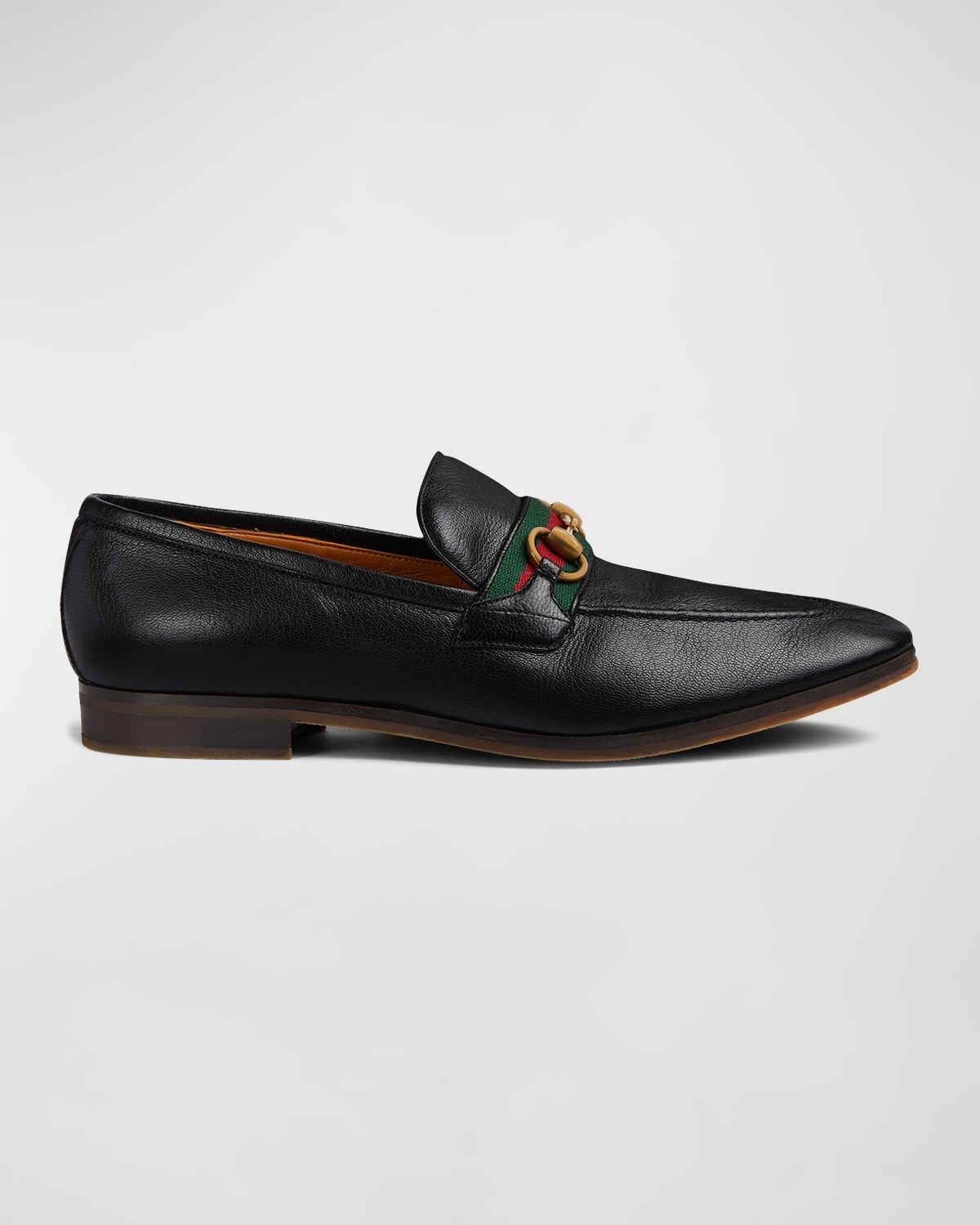 Gucci Paride Web Stripe Loafers - Black | Editorialist display picture 2