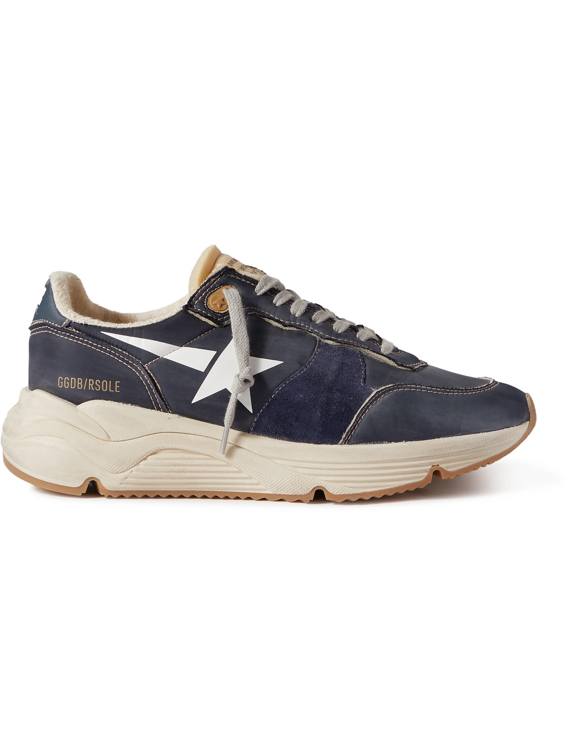 Running Sole in blue nylon with white printed star