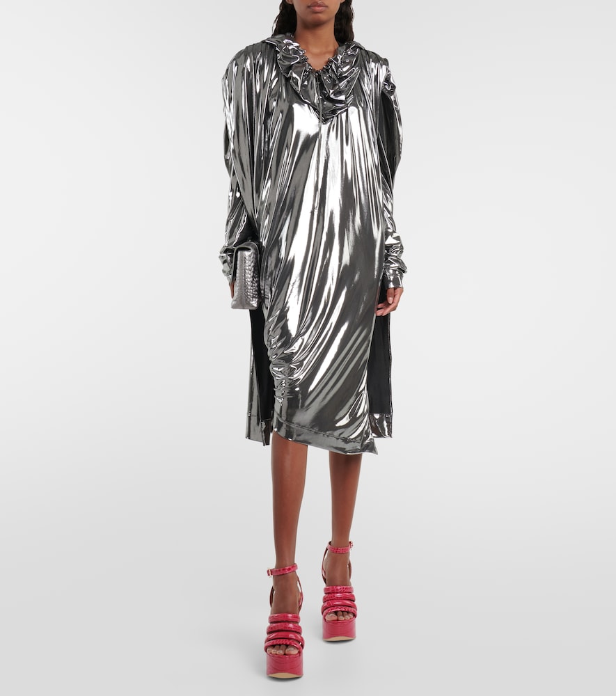 vivienne westwood draped midi dress Vivienne Westwood Draped Print-detail Midi Dress
