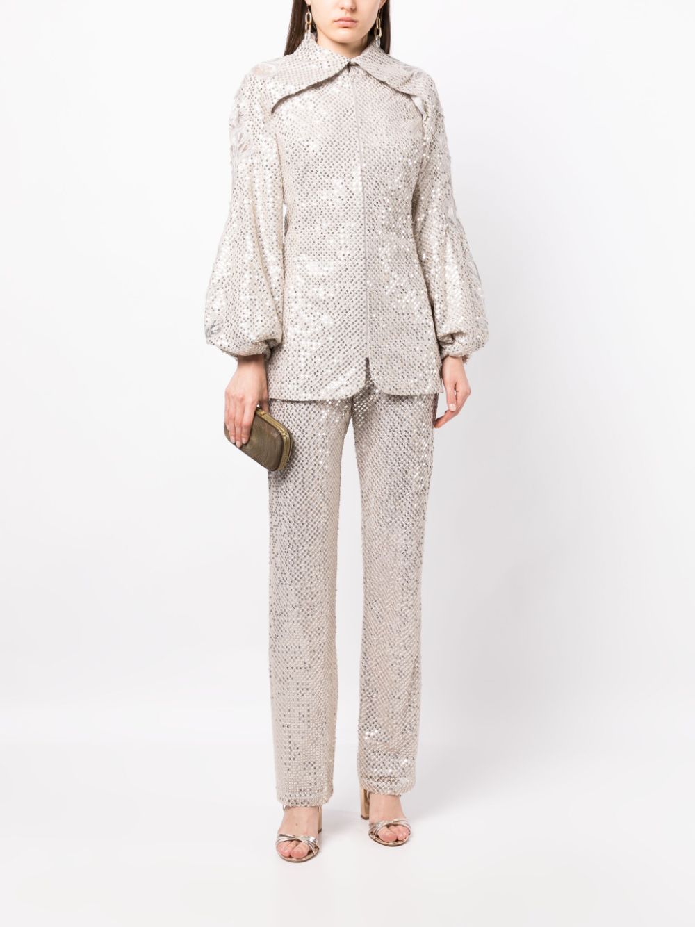 SAIID KOBEISY Saiid Kobeisy Sequin-Embellished Trousers