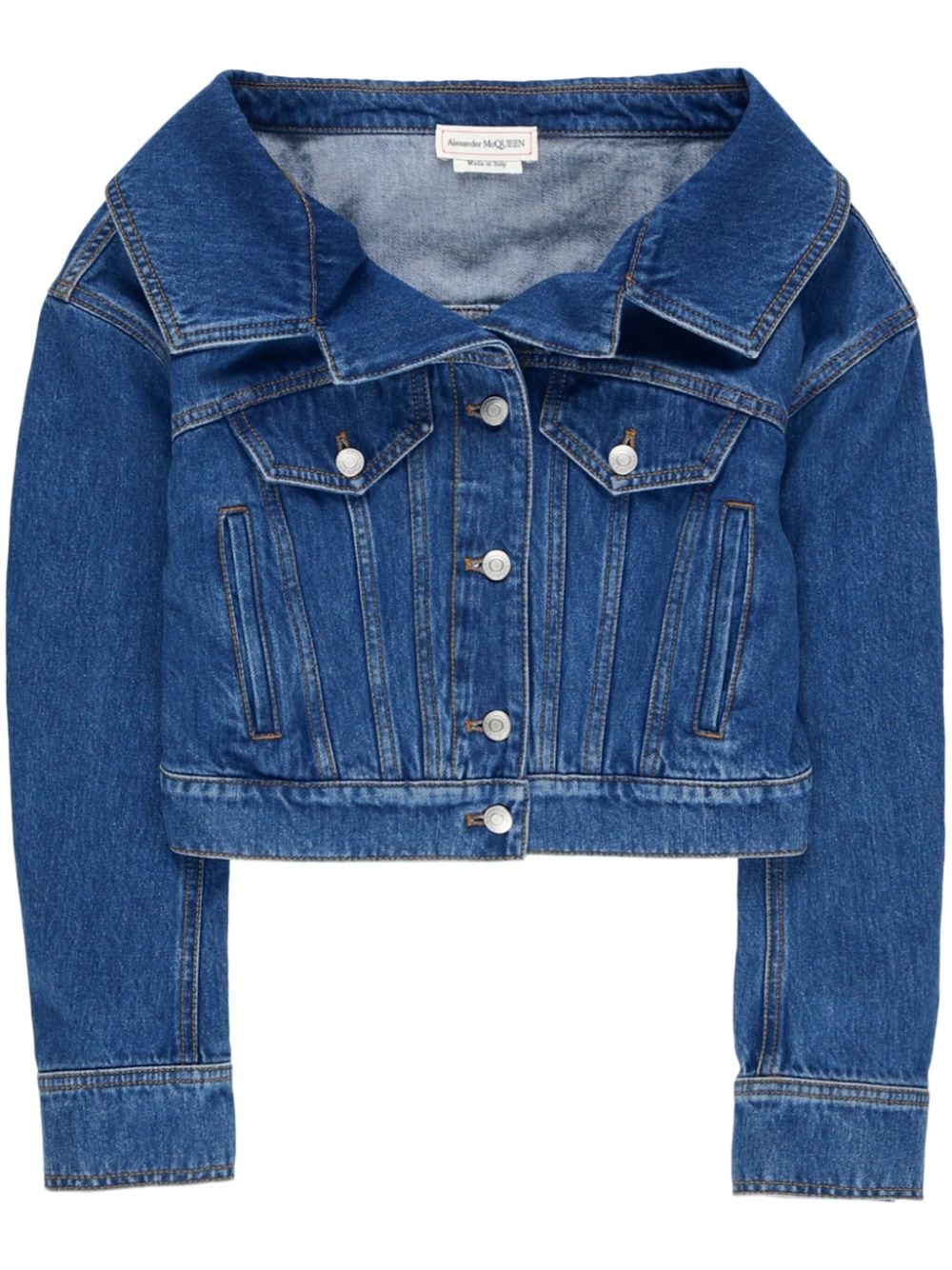 ALEXANDER MCQUEEN Alexander McQueen Cropped Denim Jacket