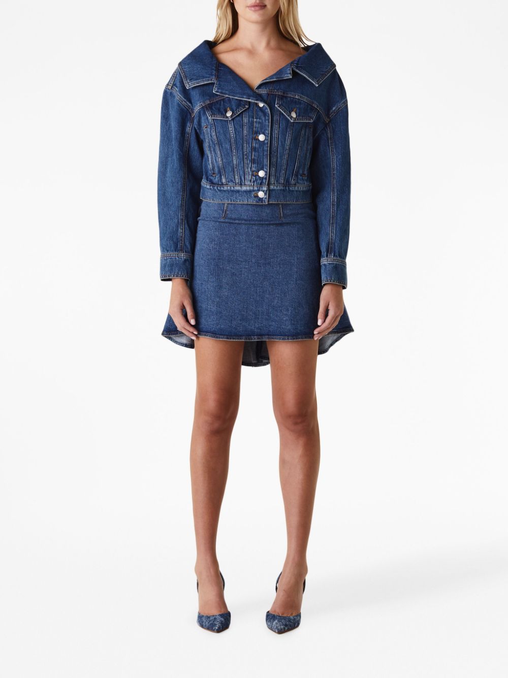 ALEXANDER MCQUEEN Alexander McQueen Cropped Denim Jacket