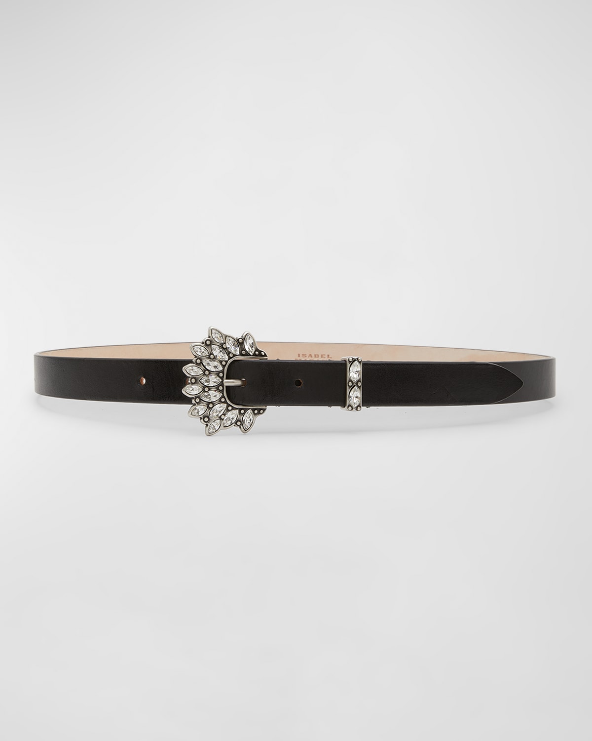 Isabel Marant Celenia Embellished Leather Belt - Transparent  display picture 3