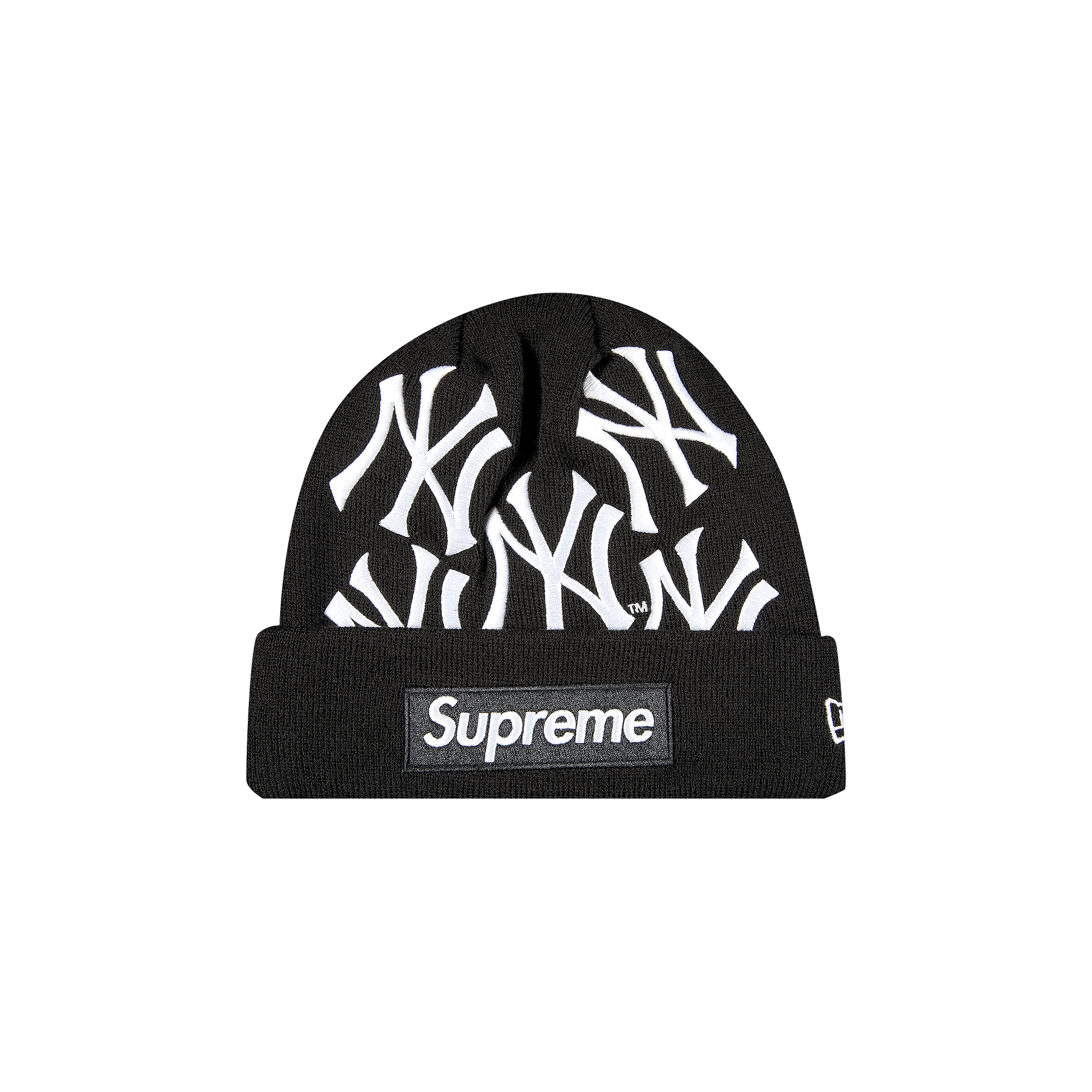Supreme X New York Yankees X New Era Box Logo Beanie - Black