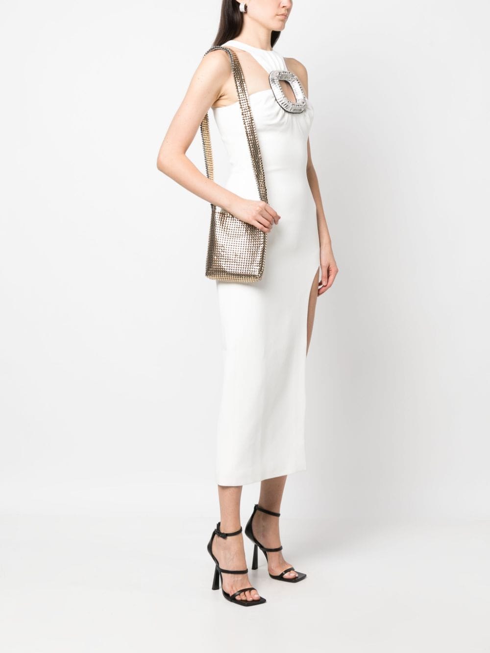PACO RABANNE Rabanne Square Pixel Metallic-Mesh Shoulder Bag