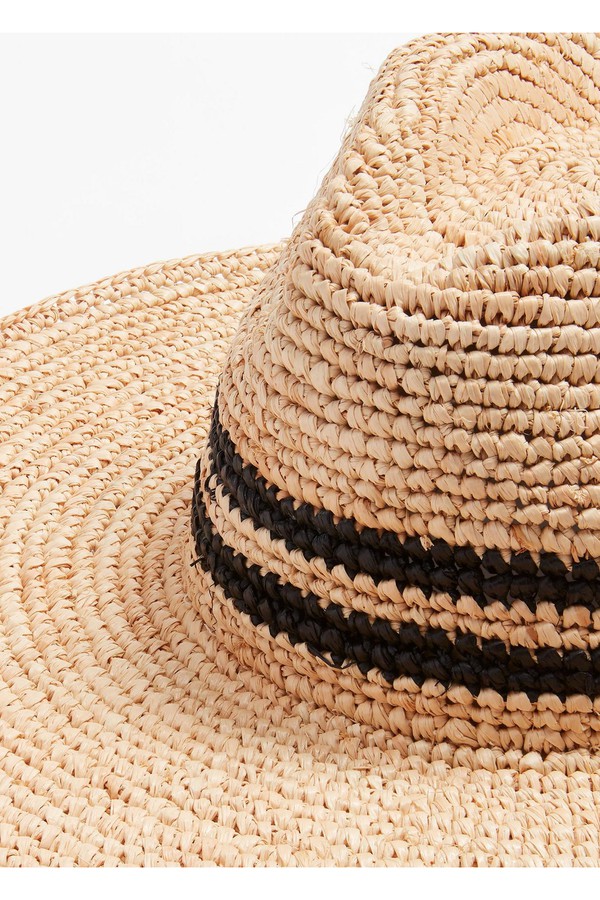 Vince Straw Fedora Straw Hat - Stripe ?w=736&h=1024&fmt=auto&qlt=  main image 3