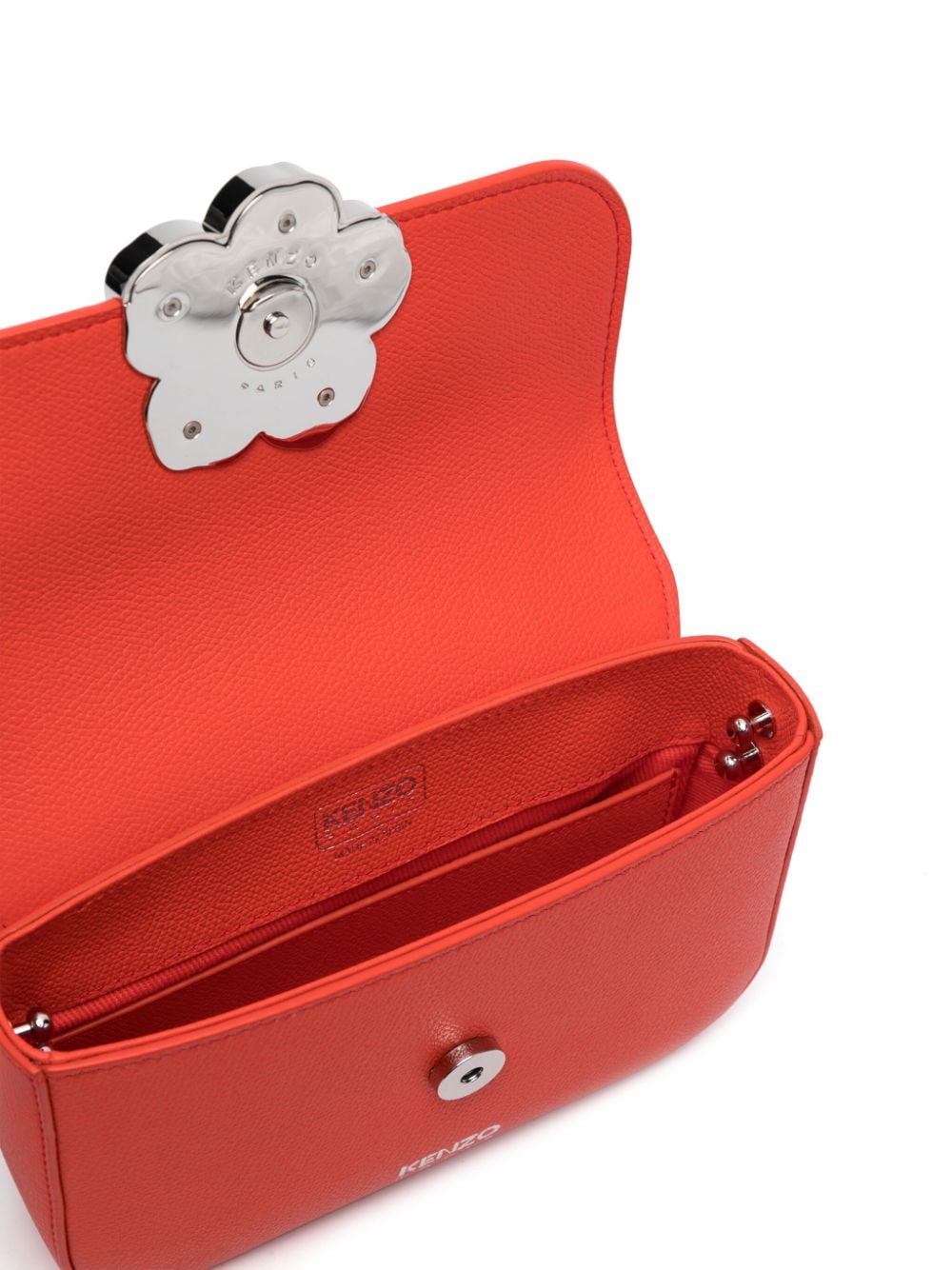Kenzo Boke Flower Leather Shoulder Bag - Red | Editorialist