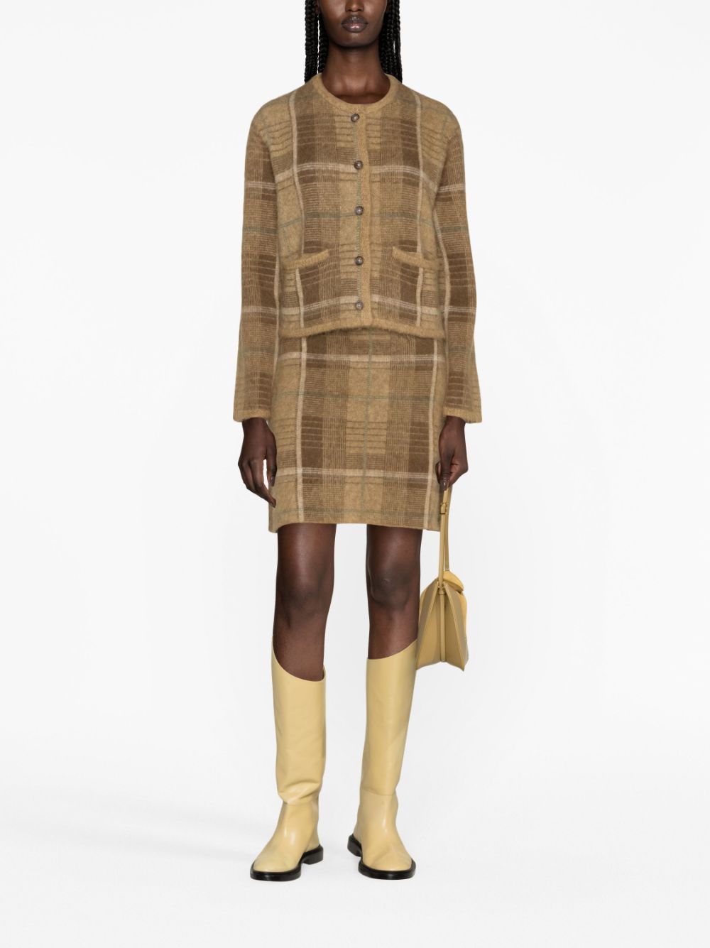 POLO RALPH LAUREN Checked Intarsia-Knit Skirt