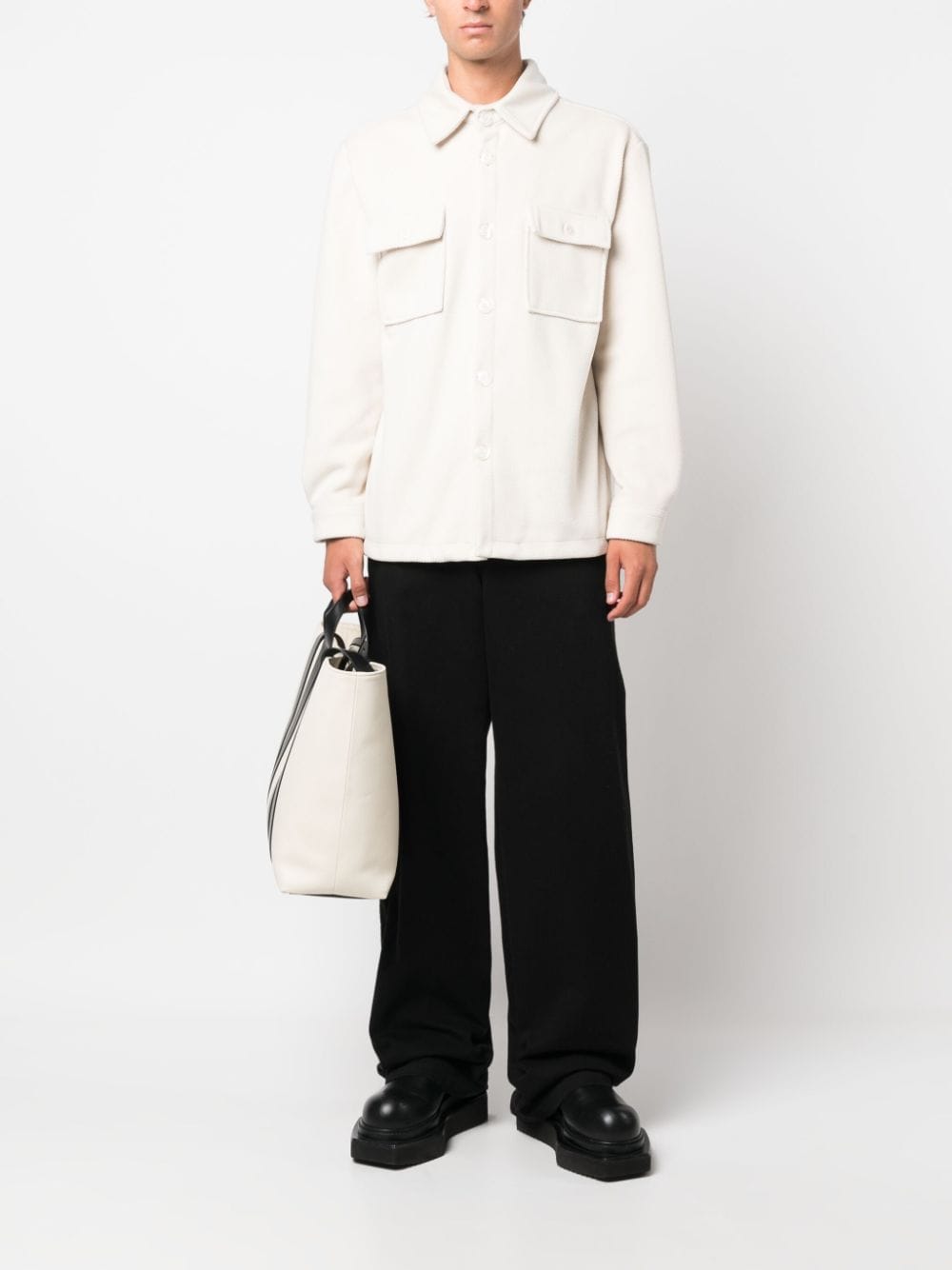 FAMILY FIRST french-terry flap-pocket shirt