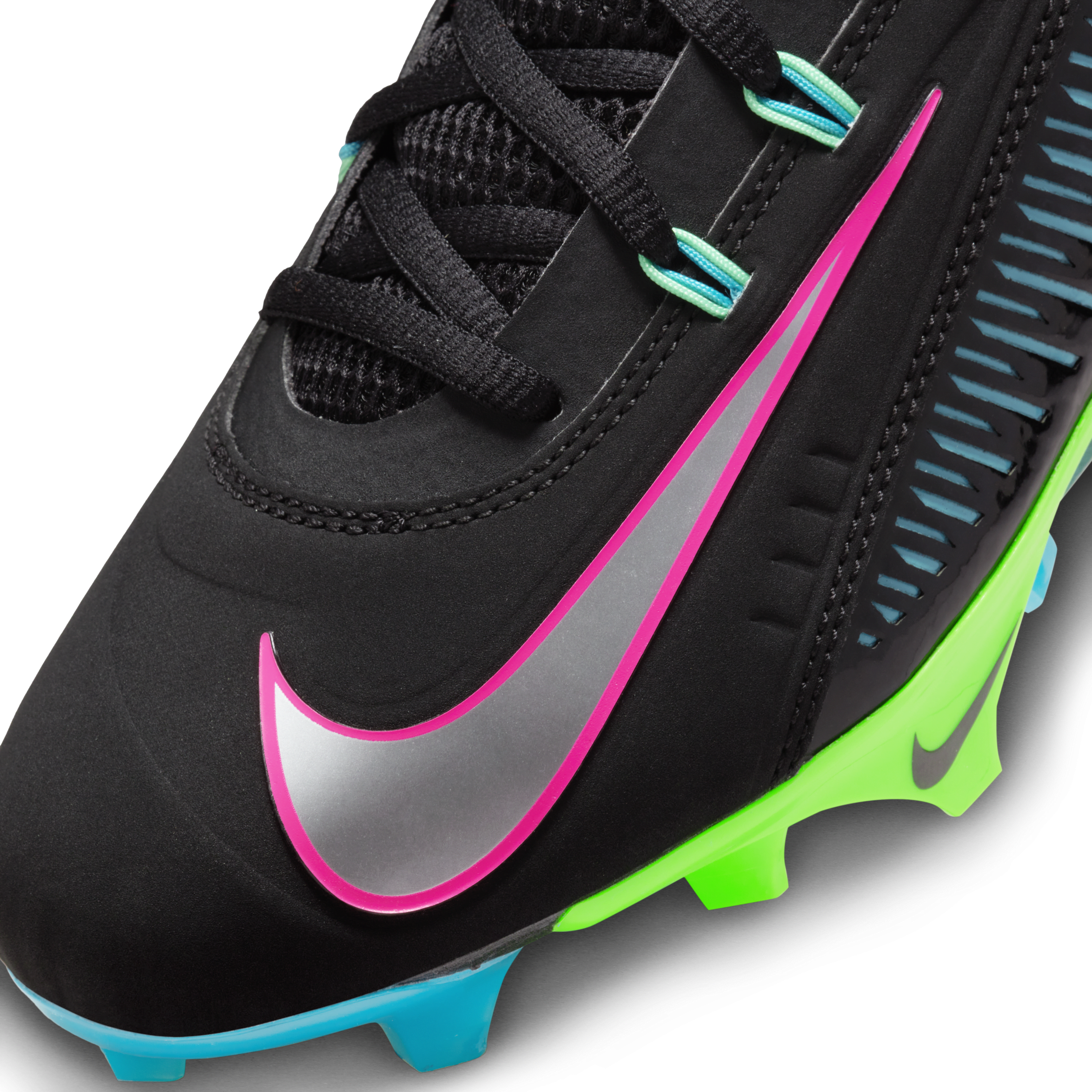 black and teal football cleats