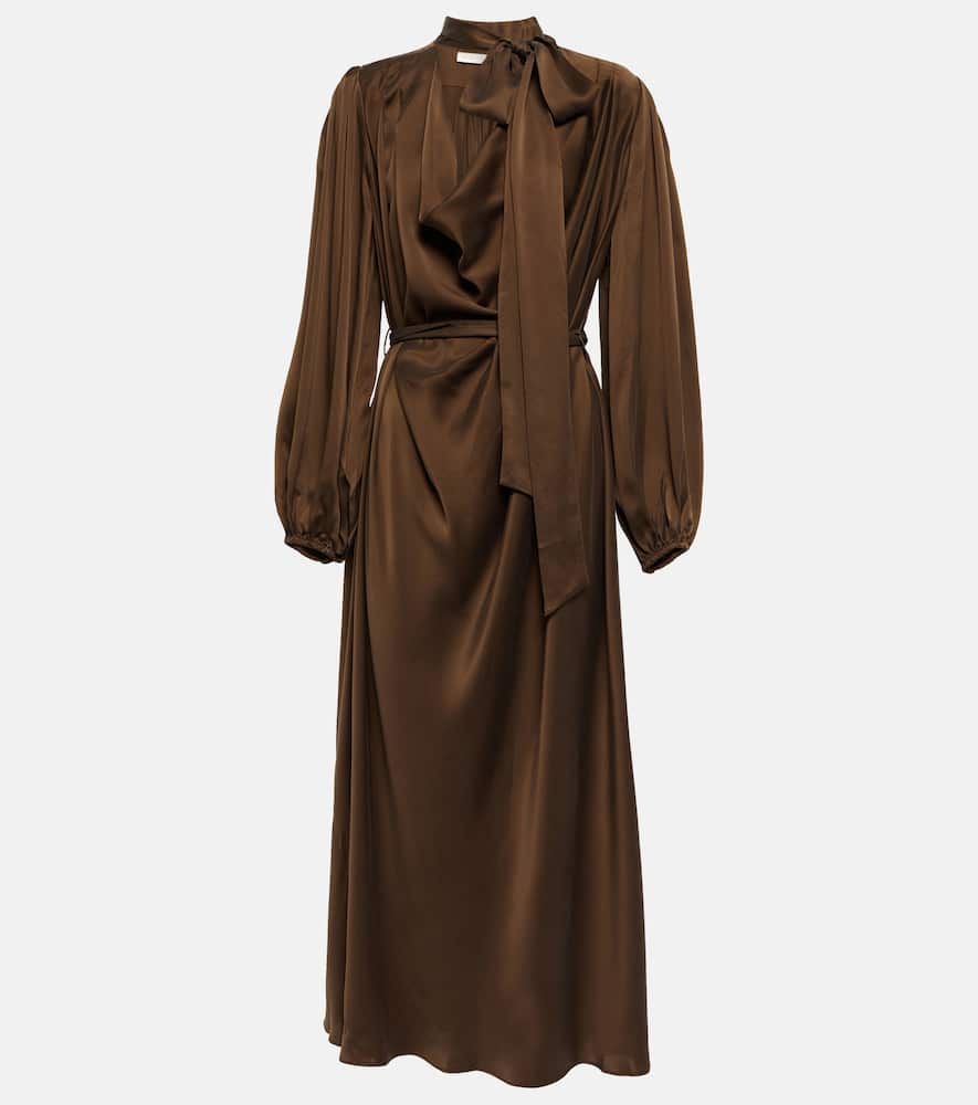 zimmermann silk wrap midi dress Zimmermann SILK WRAP MIDI DRESS - 8066DS26RDKOLV