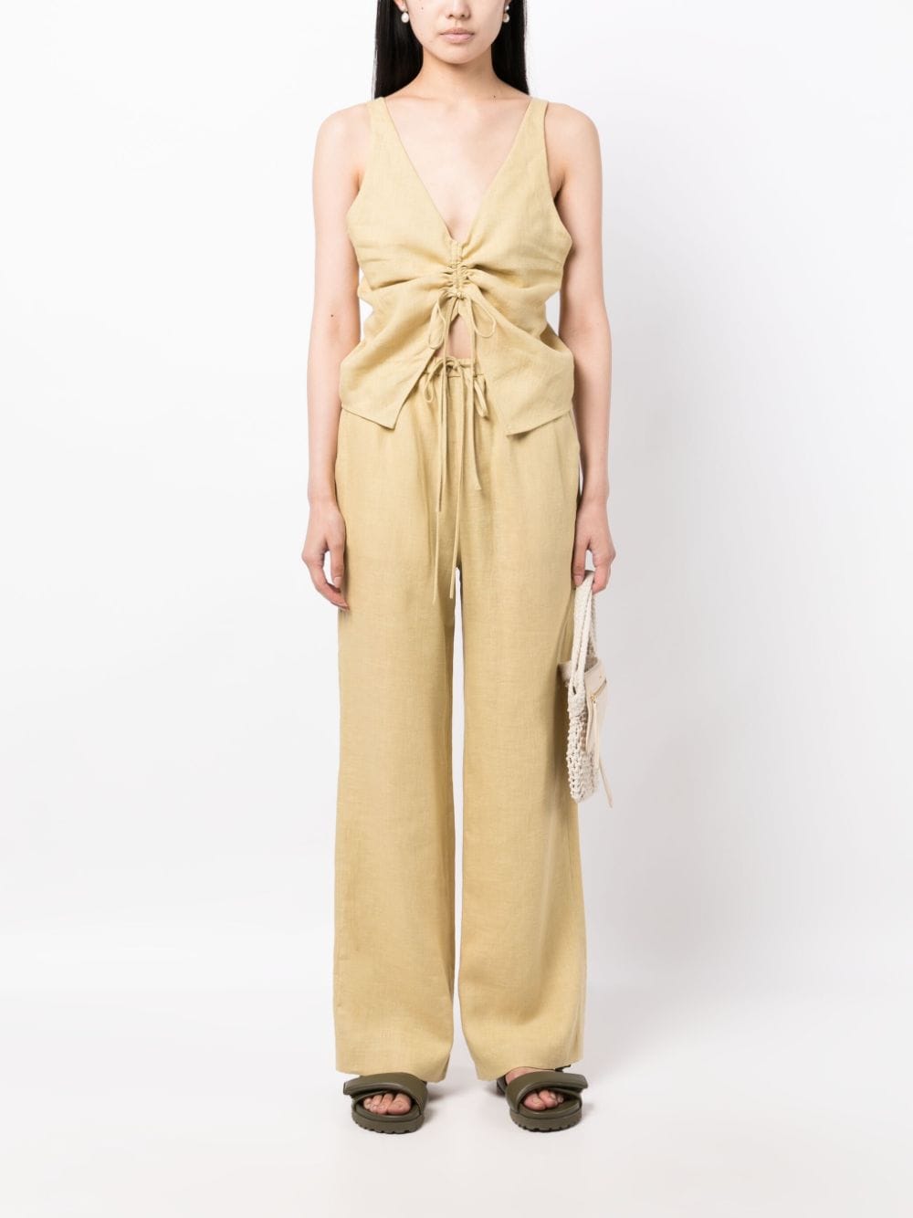 NANUSHKA Nanushka Linen Drawstring Top