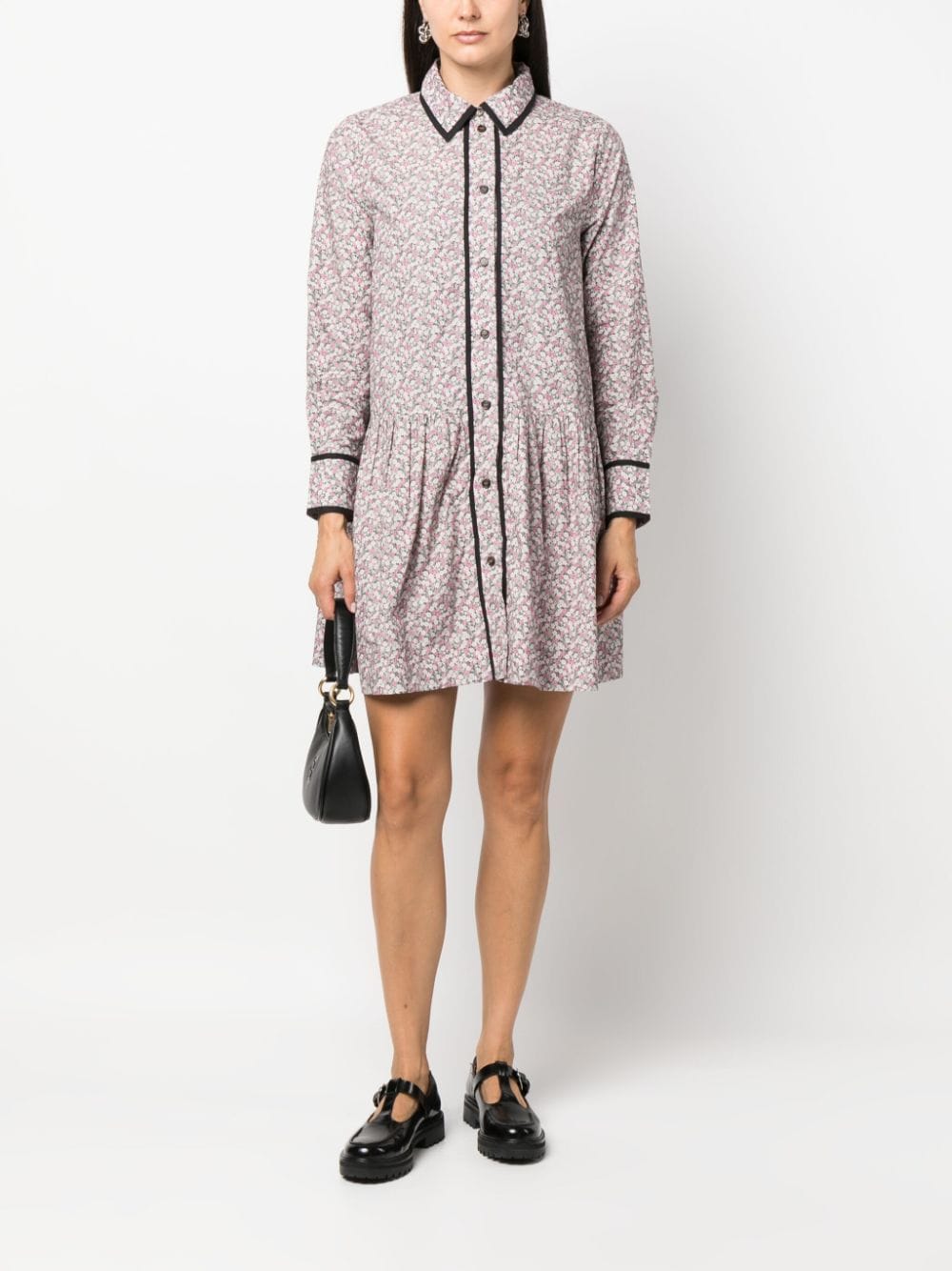 GANNI Floral-Print Organic Cotton Minidress