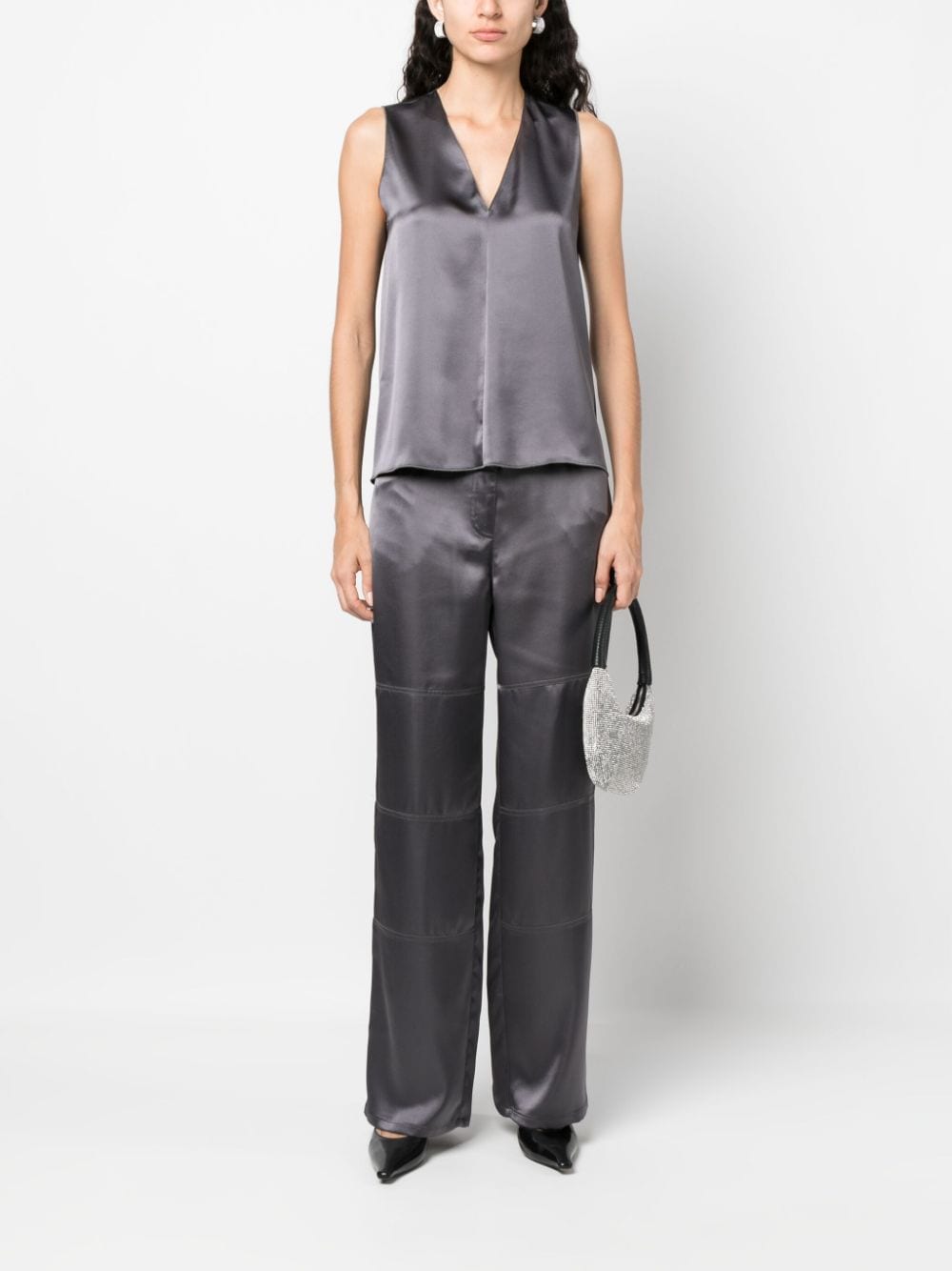 BLANCA VITA Blanca Vita Straight-Leg Satin Trousers