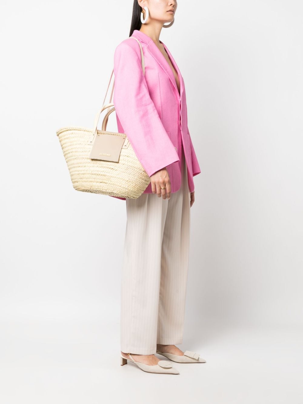 JACQUEMUS Jacquemus Le Panier Soli Tote Raffia Bag