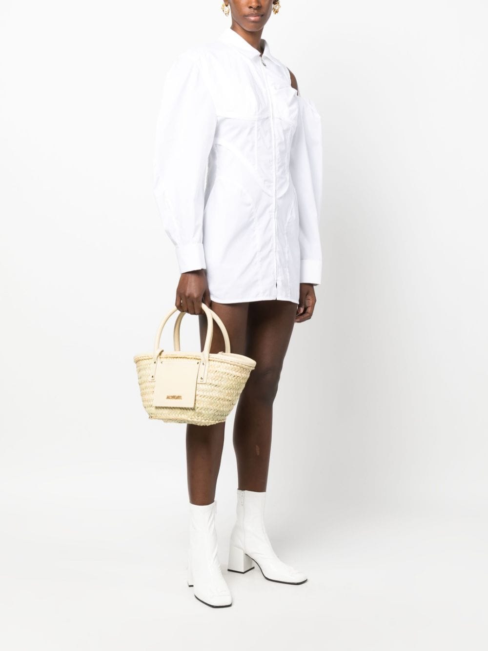 JACQUEMUS Jacquemus Small The Soli Tote Raffia Bag
