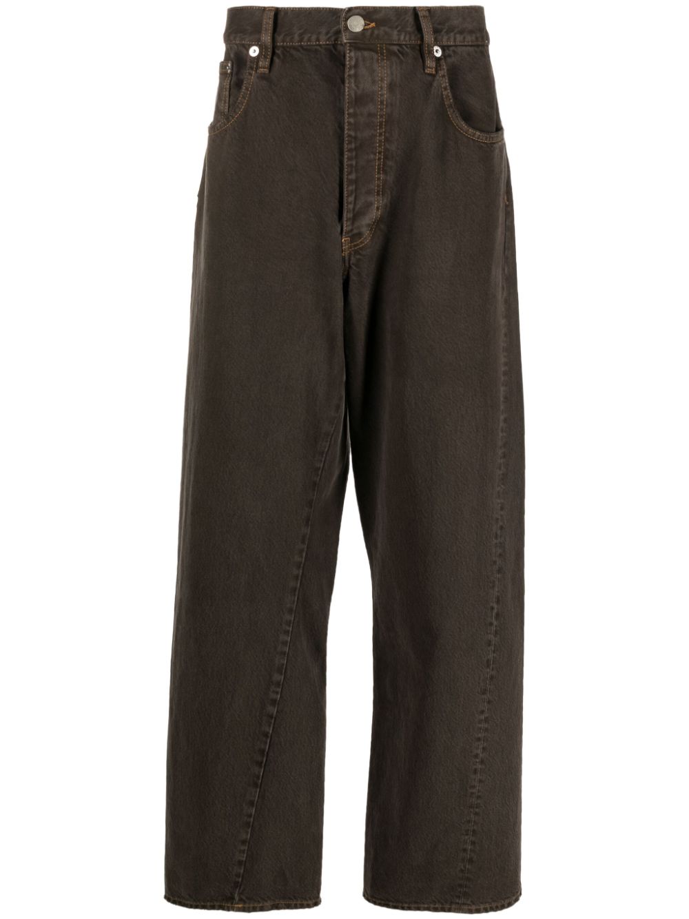 Sunflower Wide-Leg Organic Cotton Jeans In Brown - 42% Off Sunflower Wide-Leg Organic Cotton Jeans In Brown - 42% Off