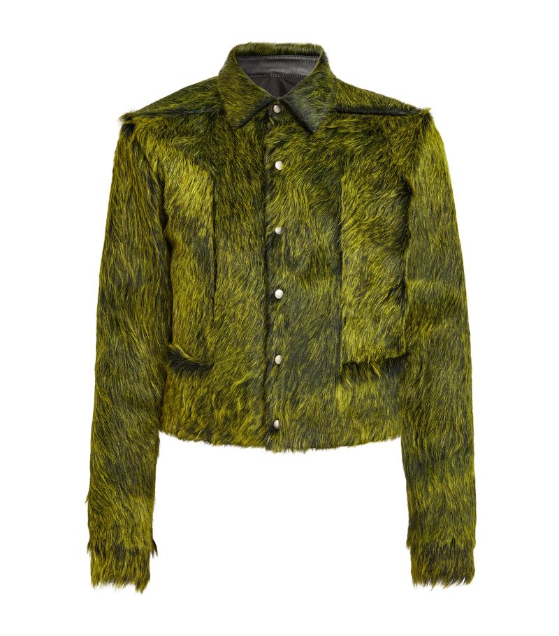 Rick Owens Cowhide Alice Strobe Jacket - Green | Editorialist