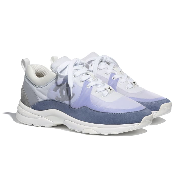 Chanel Suede Sky Blue Sneakers - Skyblue | Editorialist