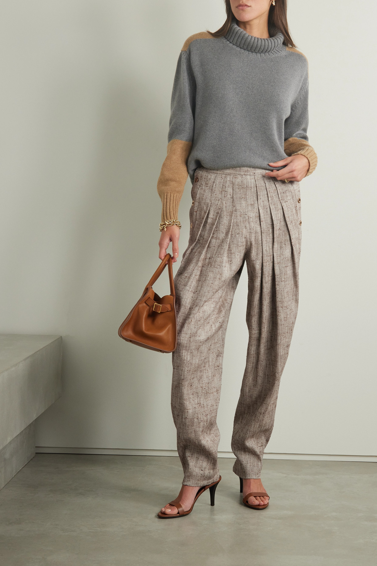 LORO PIANA Loro Piana Asael Pleated Tapered Pants