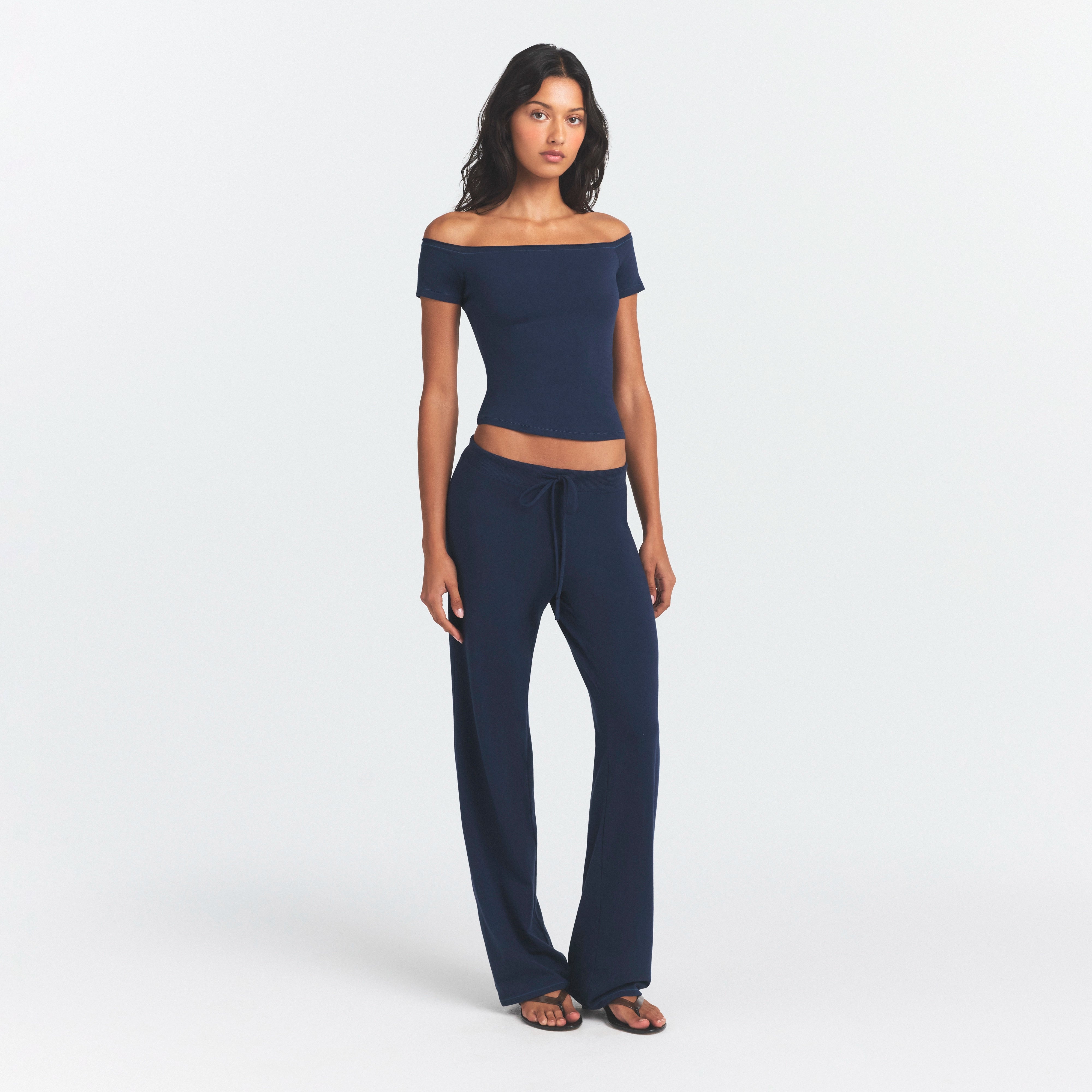 SKIMS SKIMS Cotton Jersey Straight Leg Pant