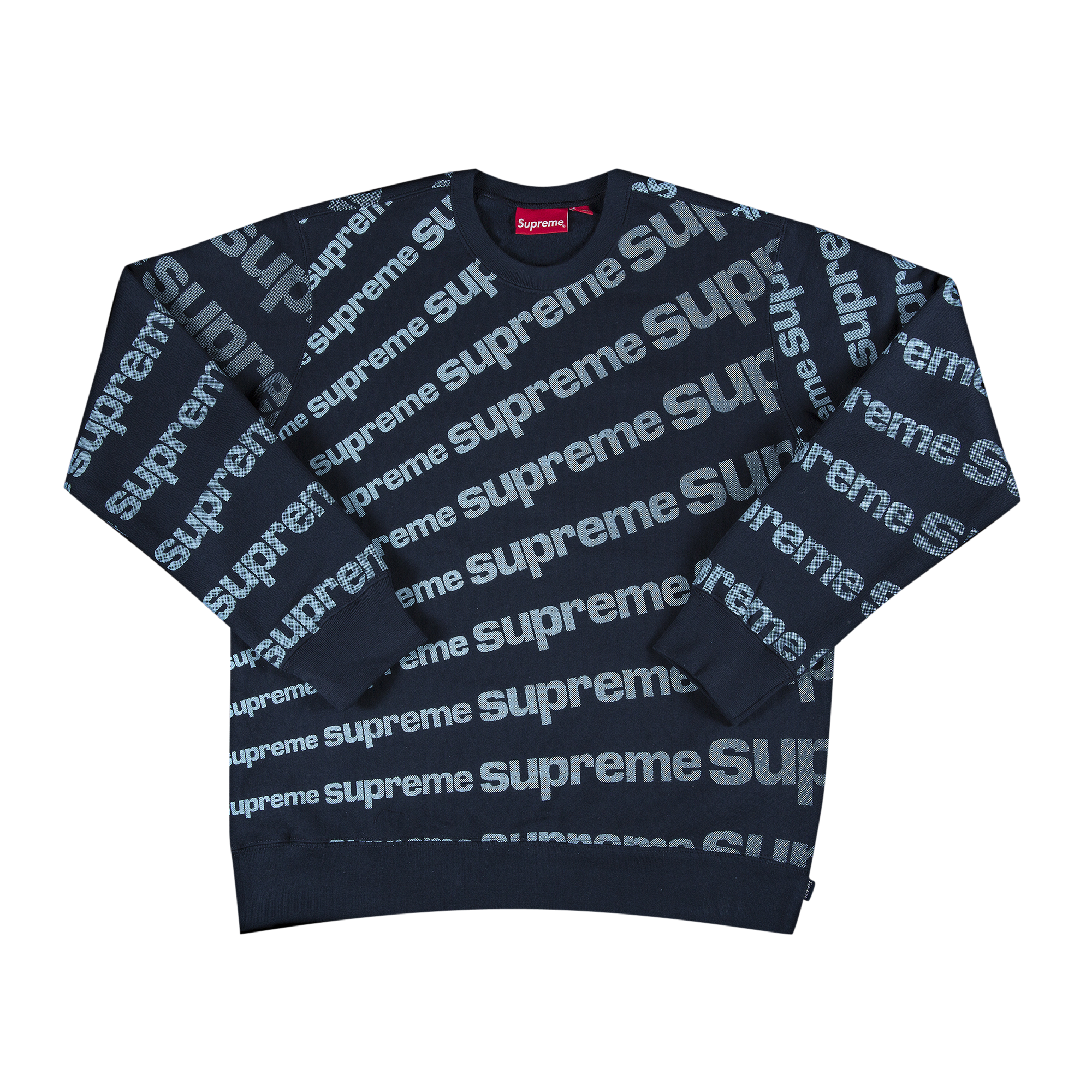 Supreme Radial Logo Crewneck - Navy Blue | Editorialist