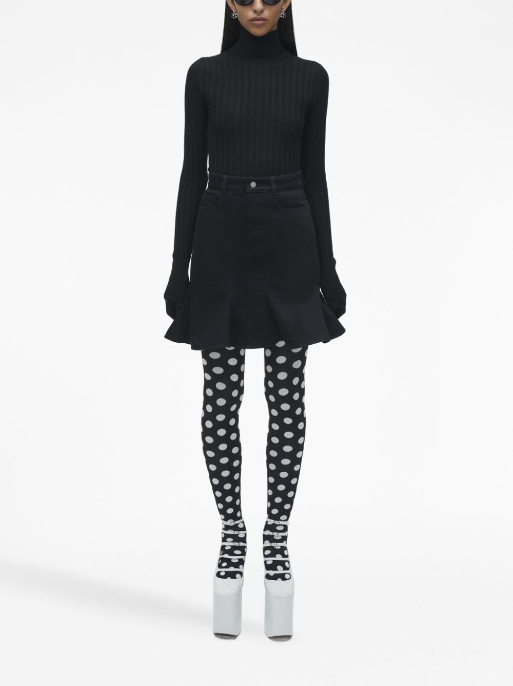 MARC JACOBS Marc Jacobs Fluted Denim Miniskirt