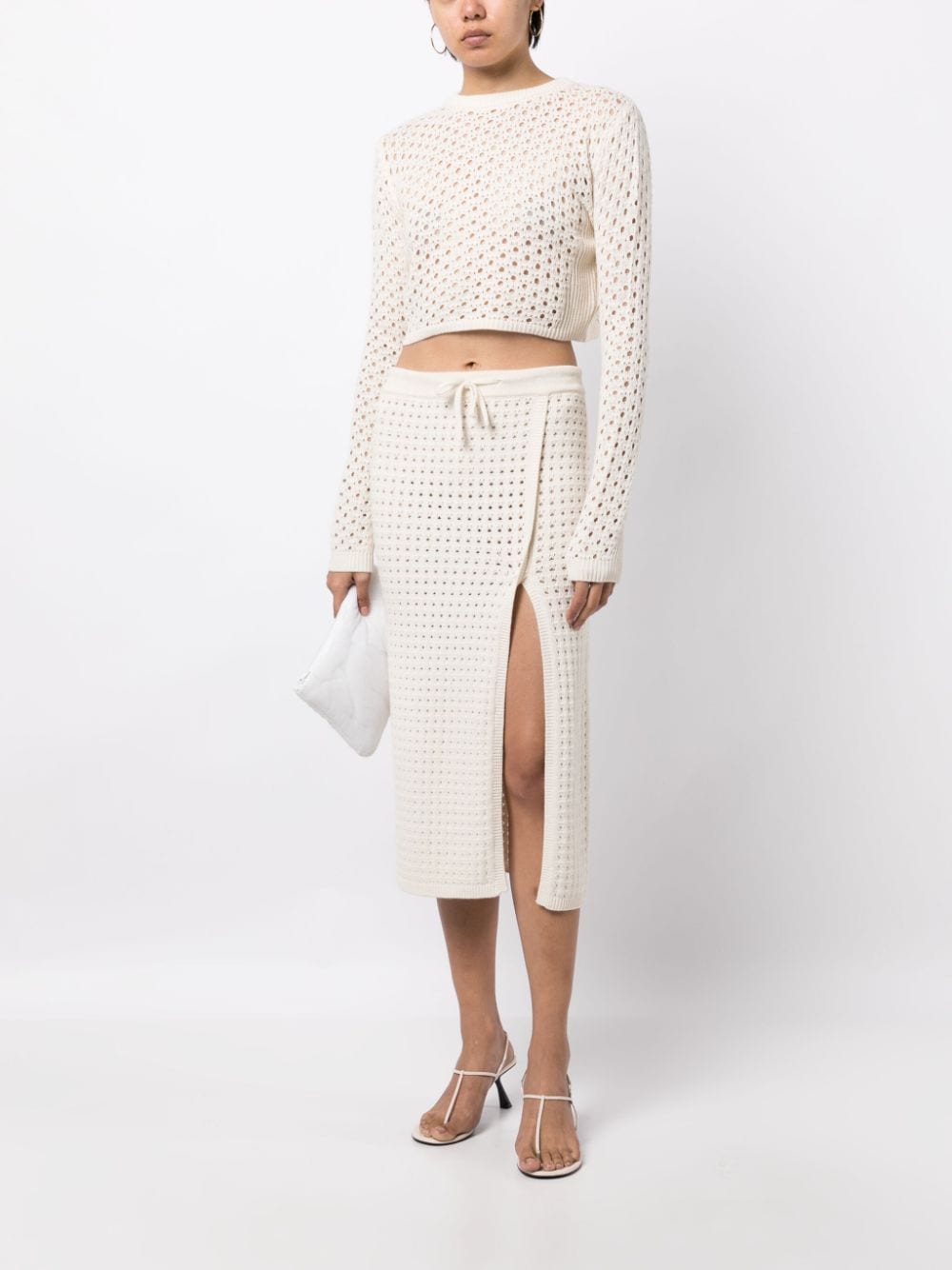 CASHMERE IN LOVE Cashmere In Love Mona Crochet-Knit Midi Skirt