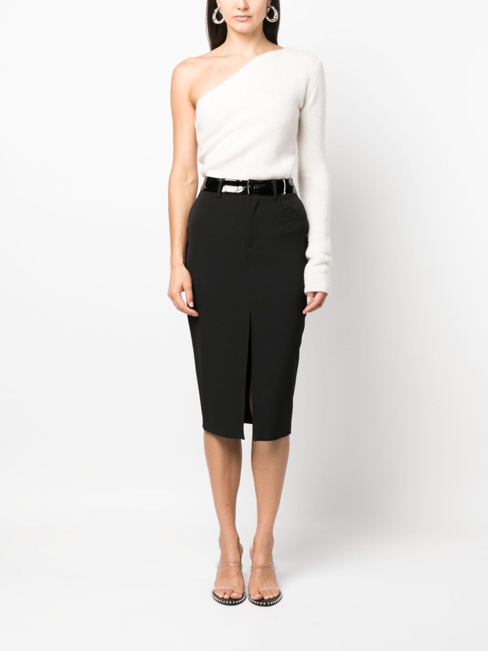 LIU JO LIU JO High-Waisted Pencil Skirt with Front Slit