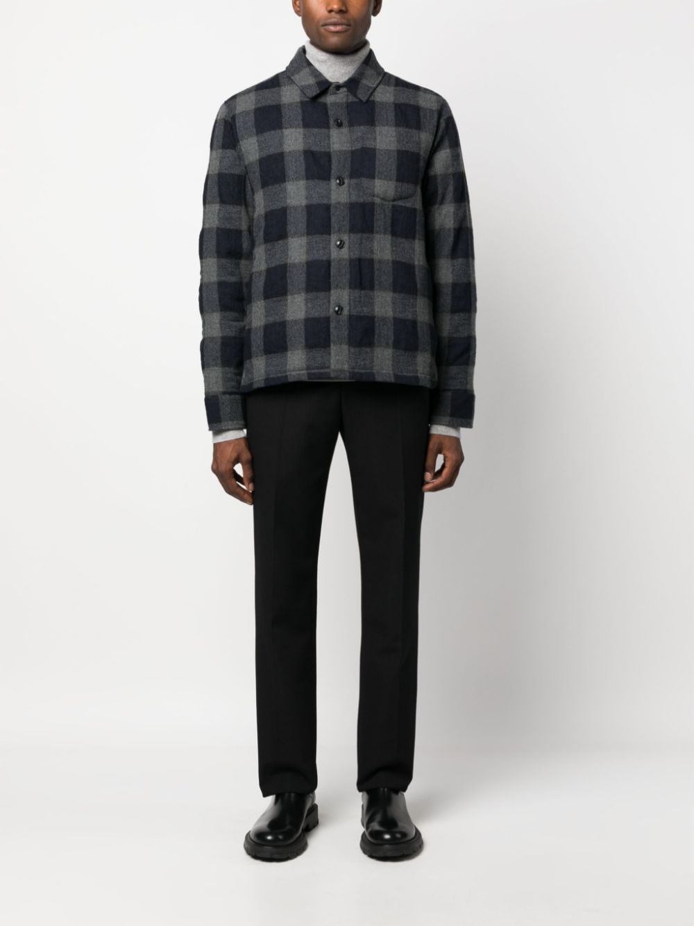 OFFICINE GÉNÉRALE gingham-check virgin-wool jacket