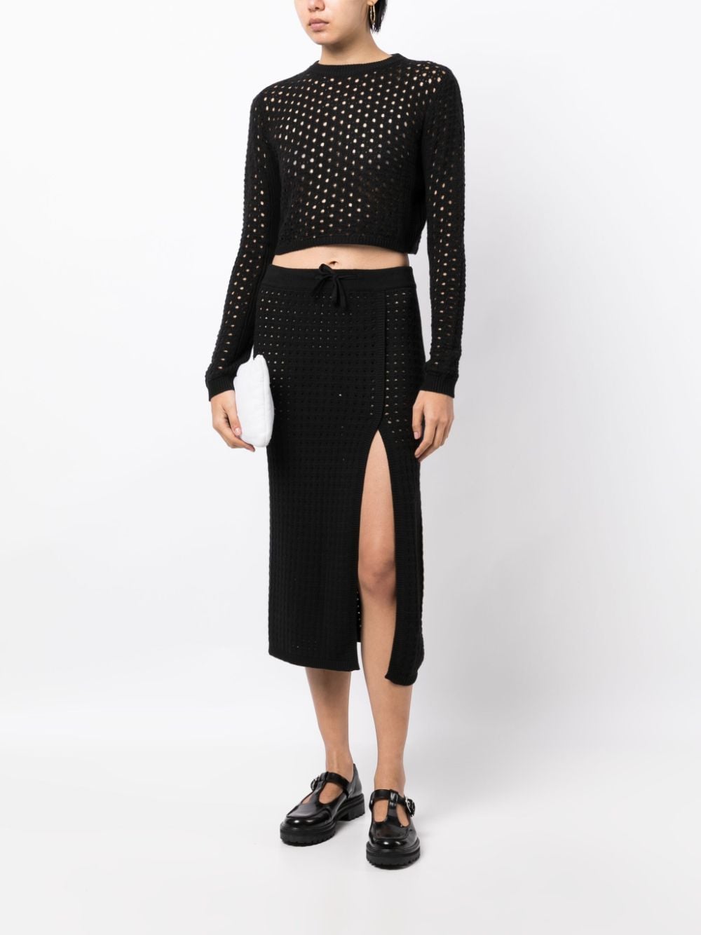 CASHMERE IN LOVE Cashmere In Love Mona Crochet-Knit Midi Skirt