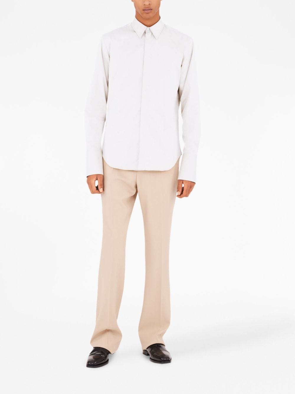 SALVATORE FERRAGAMO concealed-fastening oxford poplin shirt