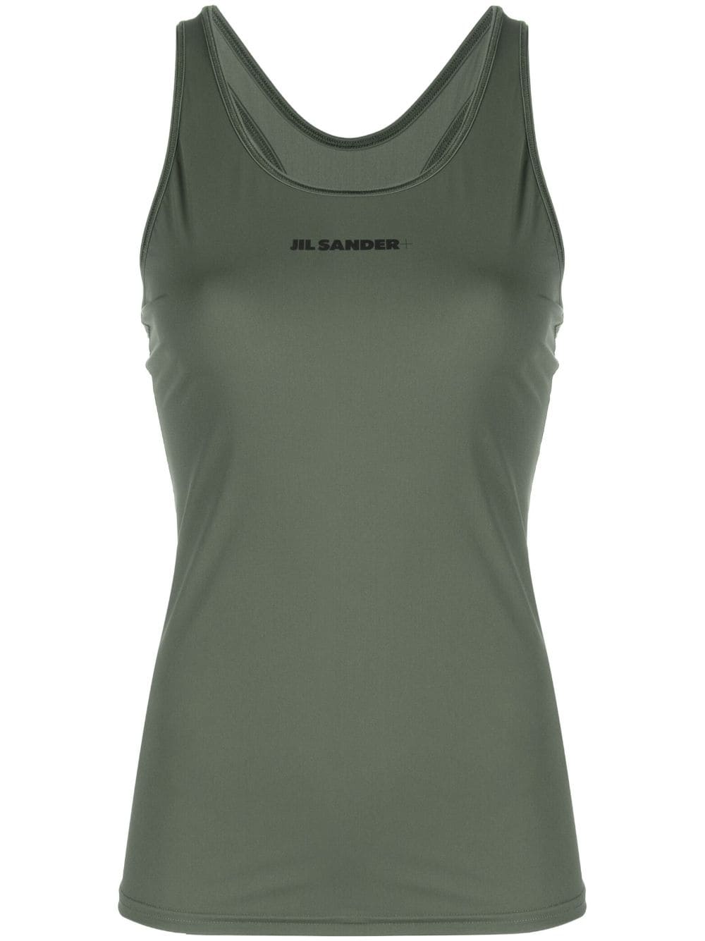 JIL SANDER グリーン Vネック タンクトップ　38 Jil Sander Logo Tank Top In Black - 70% Off | Editorialist