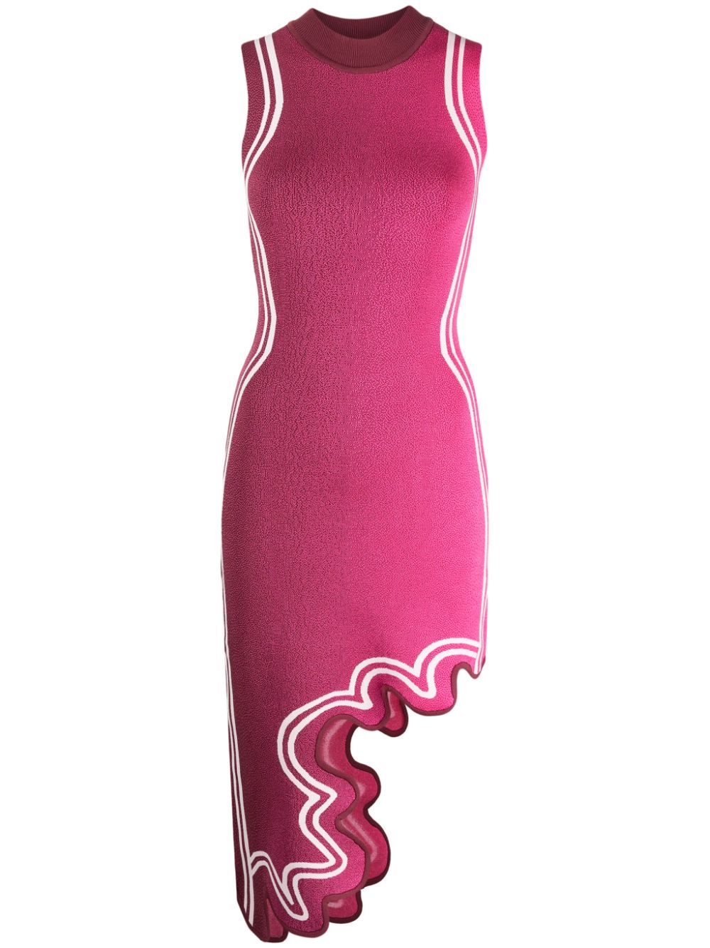 lydia asymmetrical formal dress Ph5 Lydia Wave-Print Asymmetric-Hem Dress In Pink - 11% Off