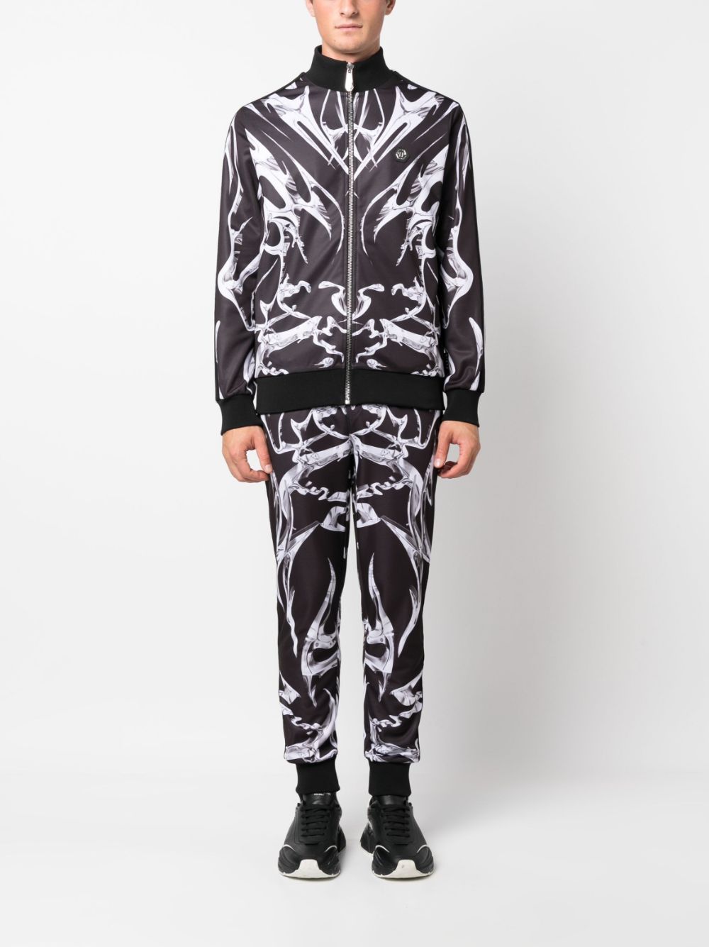 PHILIPP PLEIN Philipp Plein Graphic-Print Zip-Up Jacket