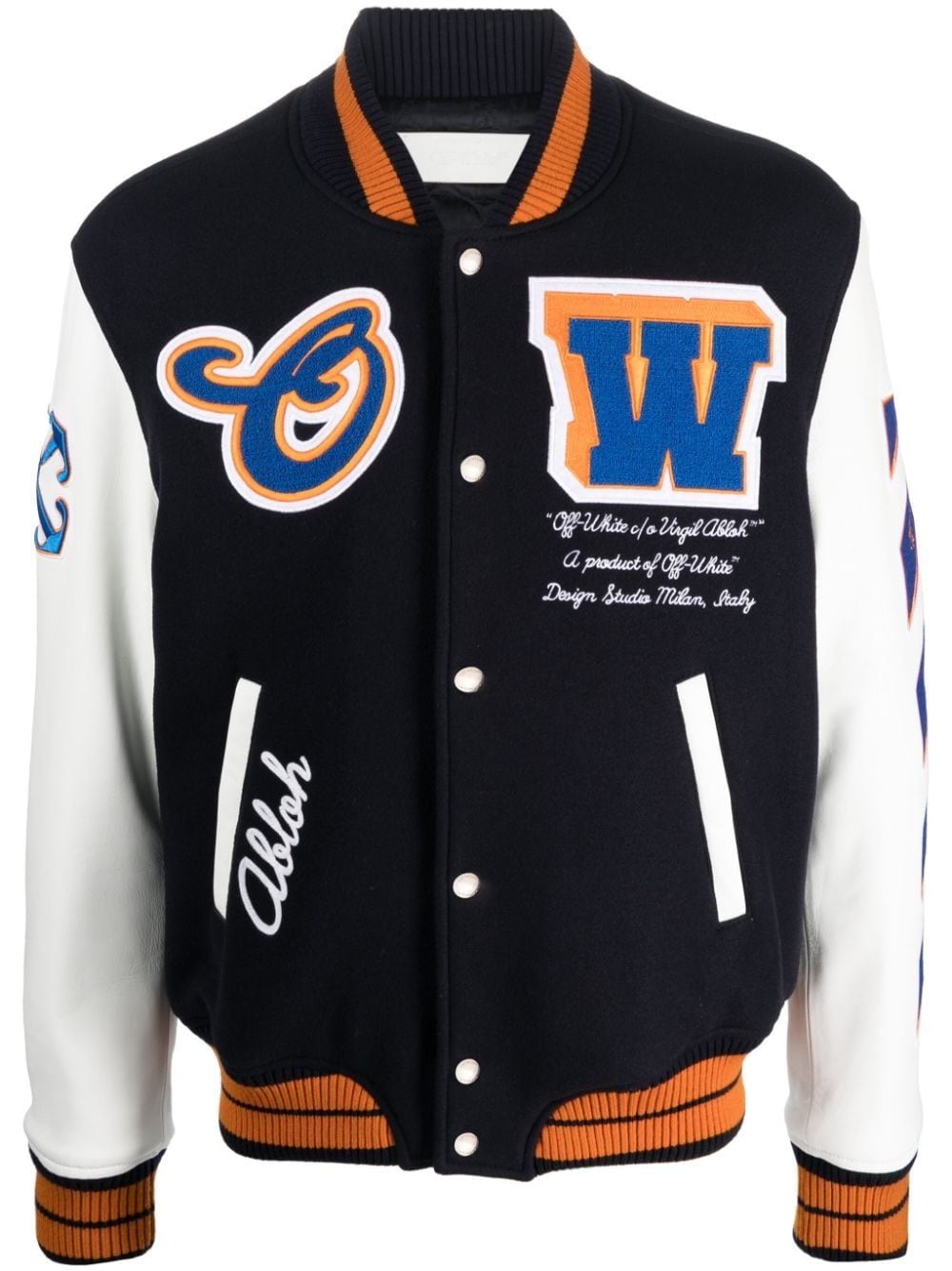 OFF-WHITE Off-White Varsity Patch Bomber Jacket
