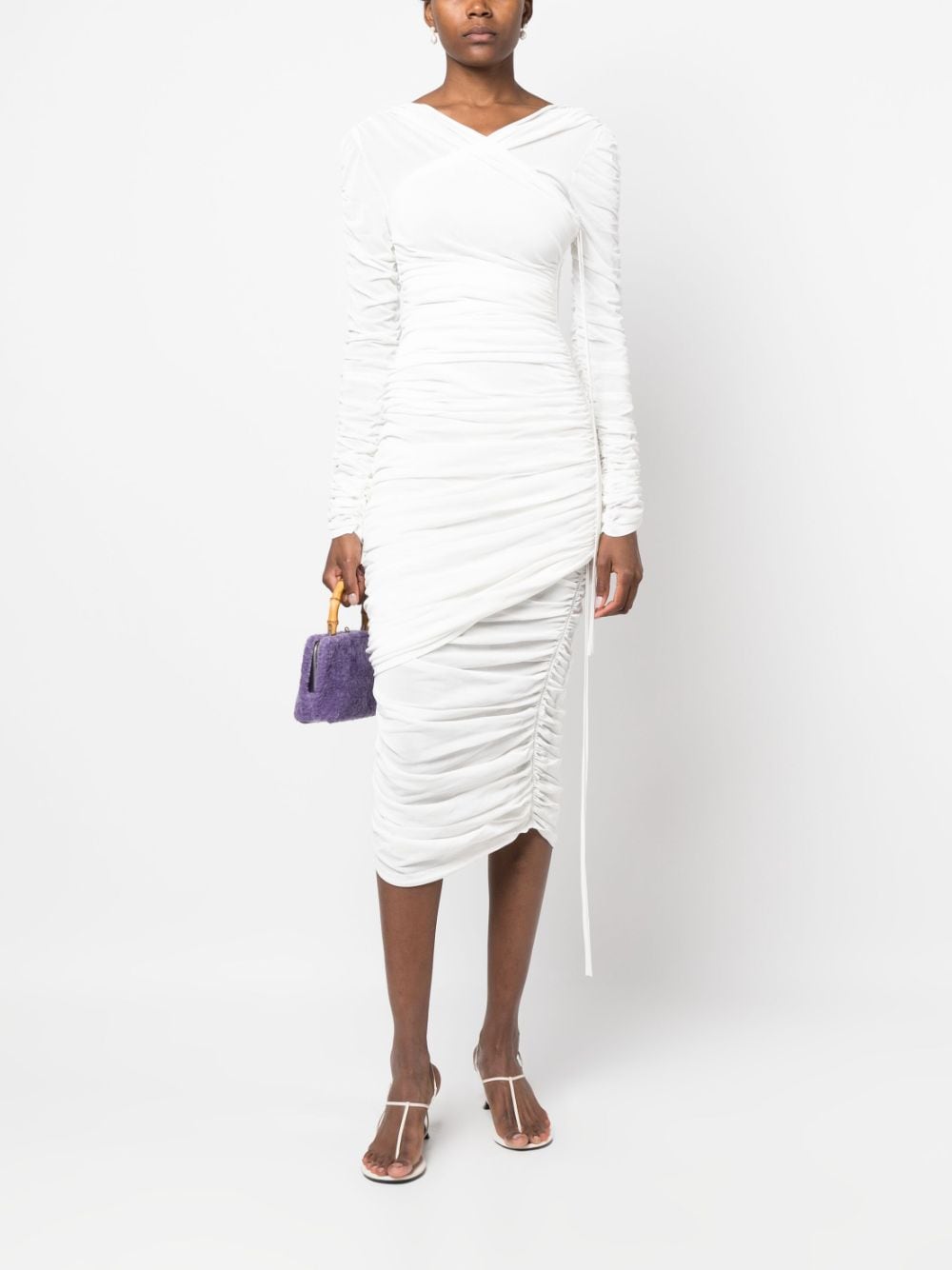 KHAITE KHAITE Arabella Ruched Midi Dress