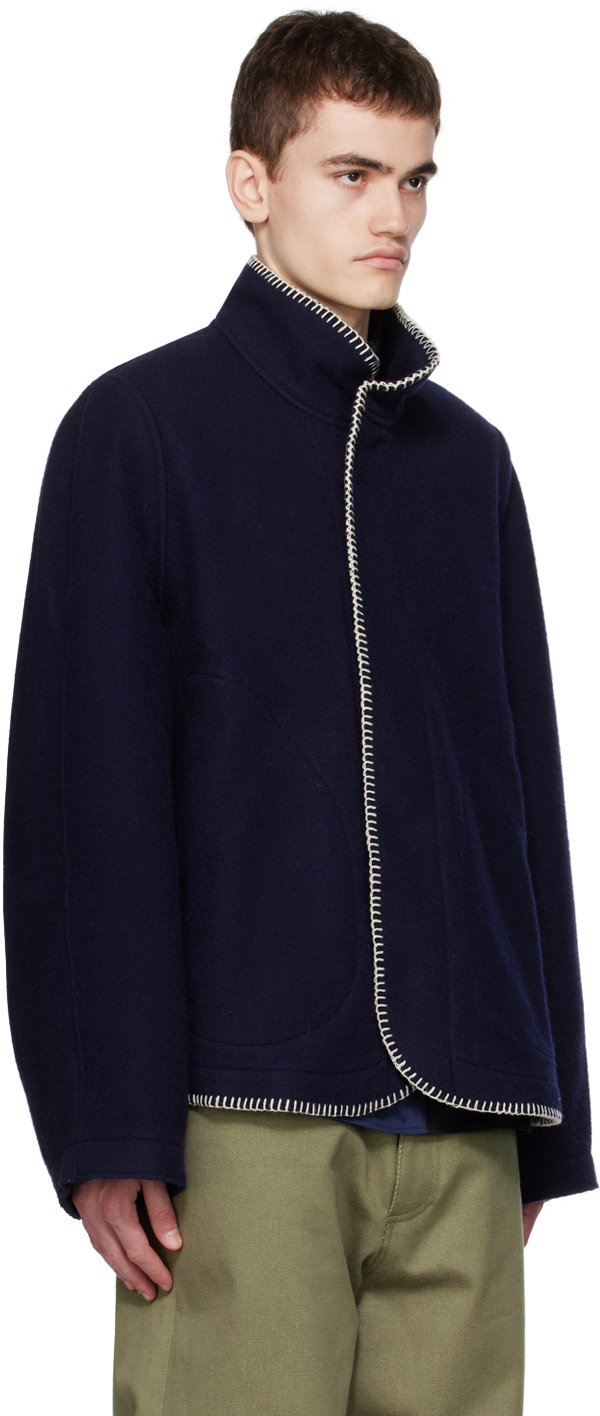 ジャケット・アウター 3MAN 2021Finley wears the Blanket Jacket 26007138~navy_1.jpg