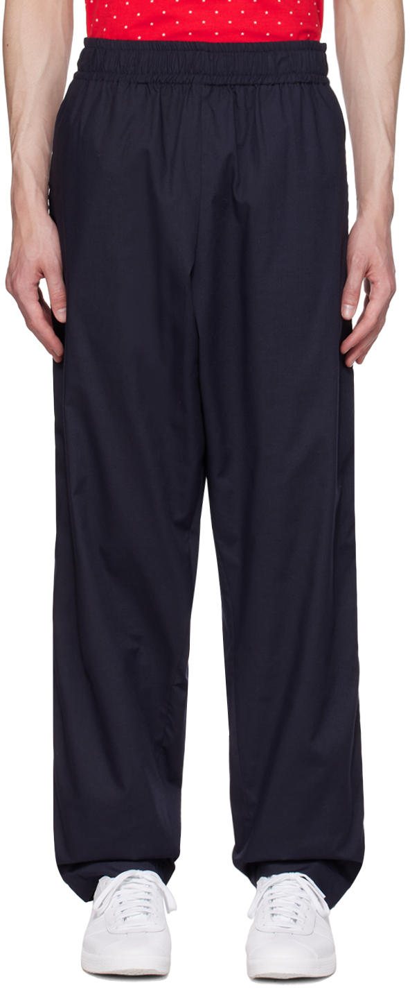 Chloe Nardin Buttoned Track Pants In Navy - 75% Off | Editorialist