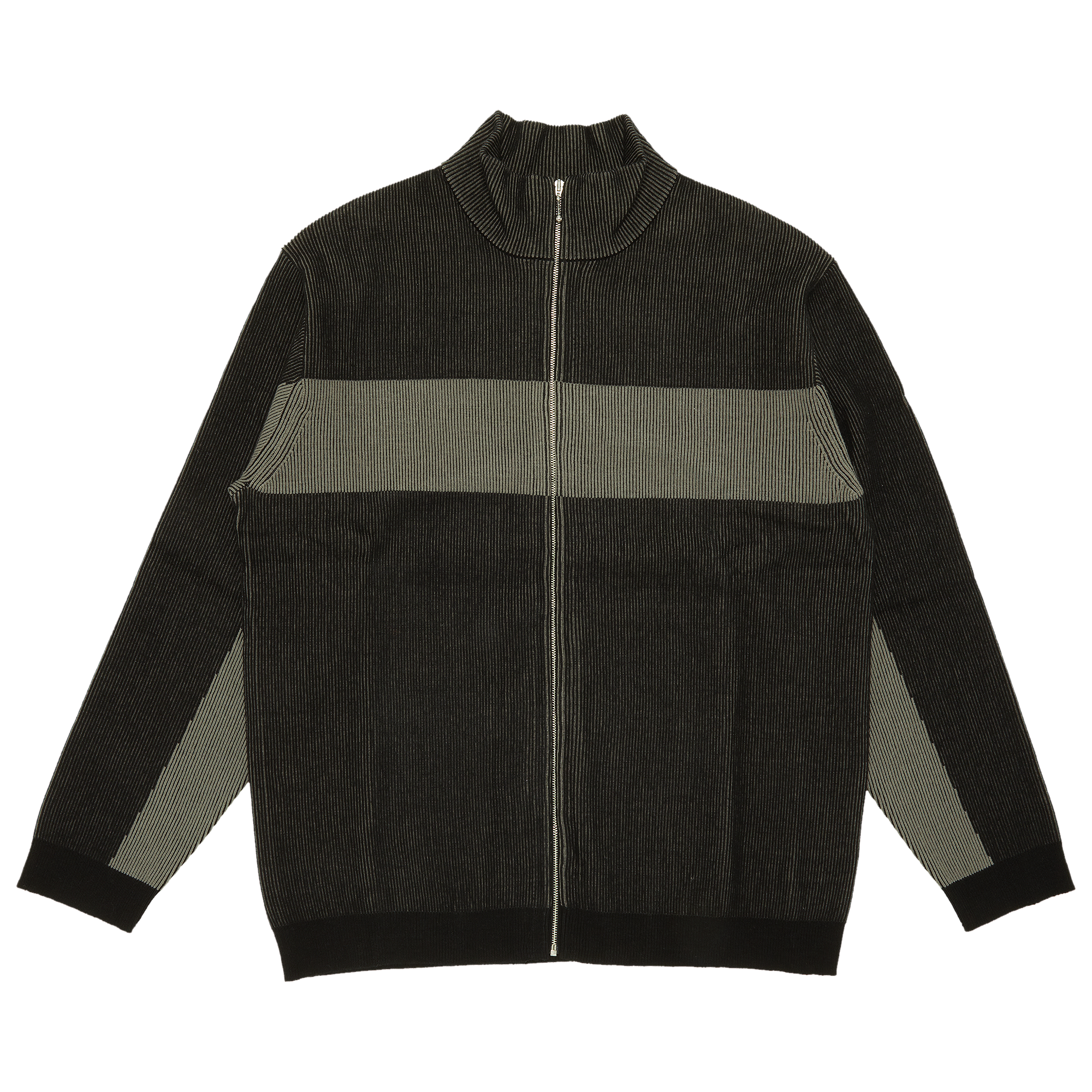 Supreme Ribbed Zip-up Sweater - Black | Editorialist